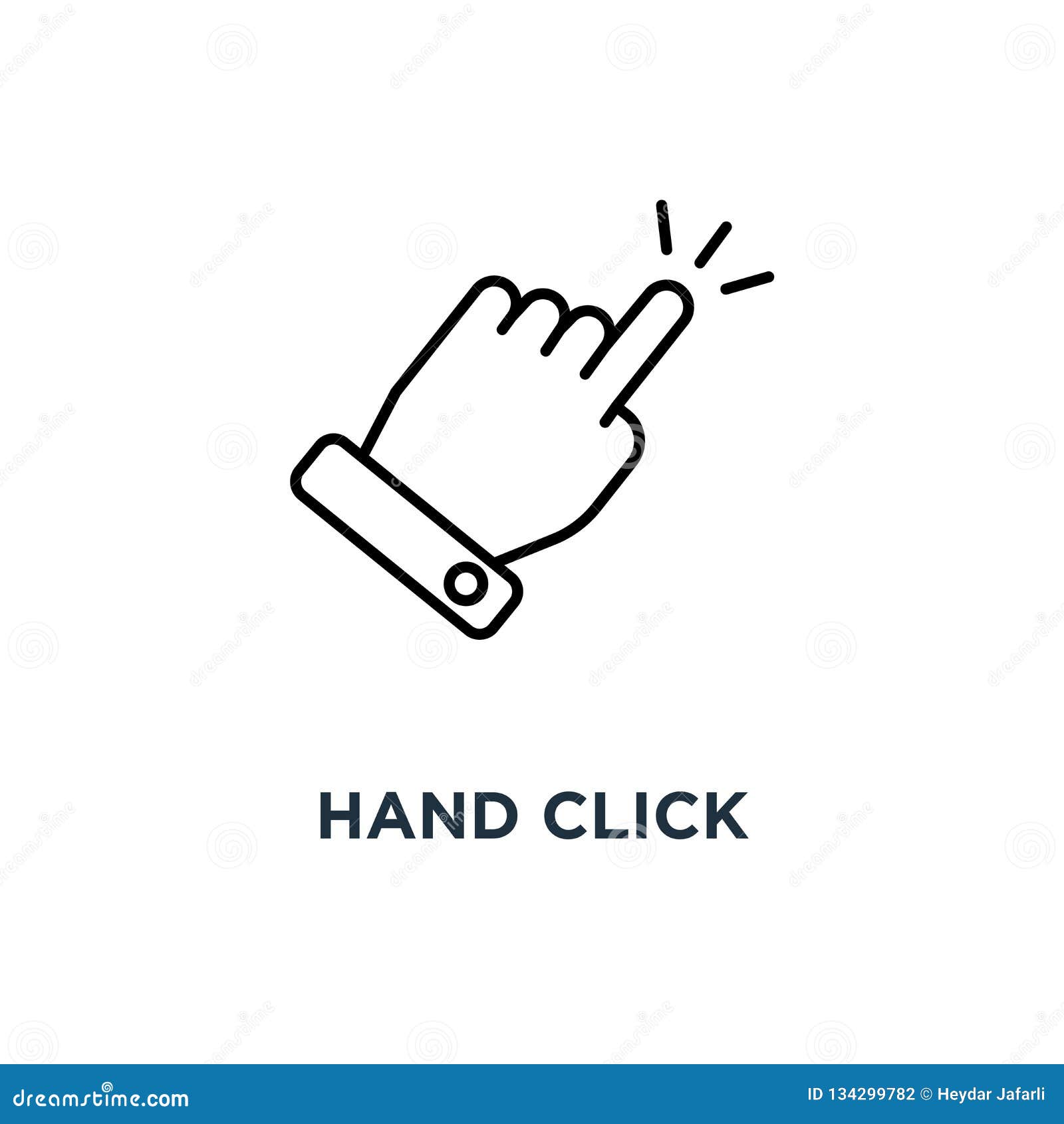 Hand Click Icon. Hand Click Concept Symbol Design, Vector Illust Stock ...