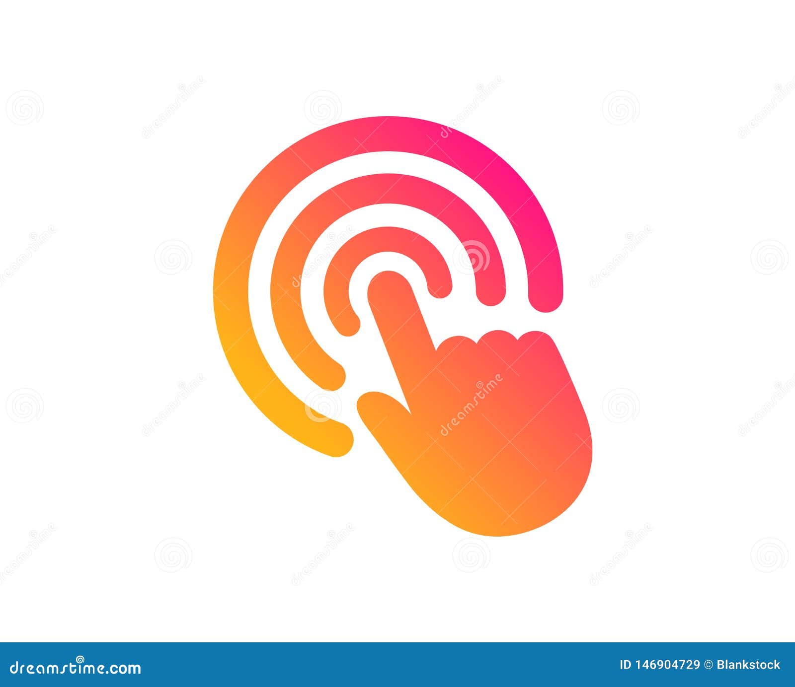 Hand Click Icon. Finger Touch Sign. Vector | CartoonDealer.com #146904729