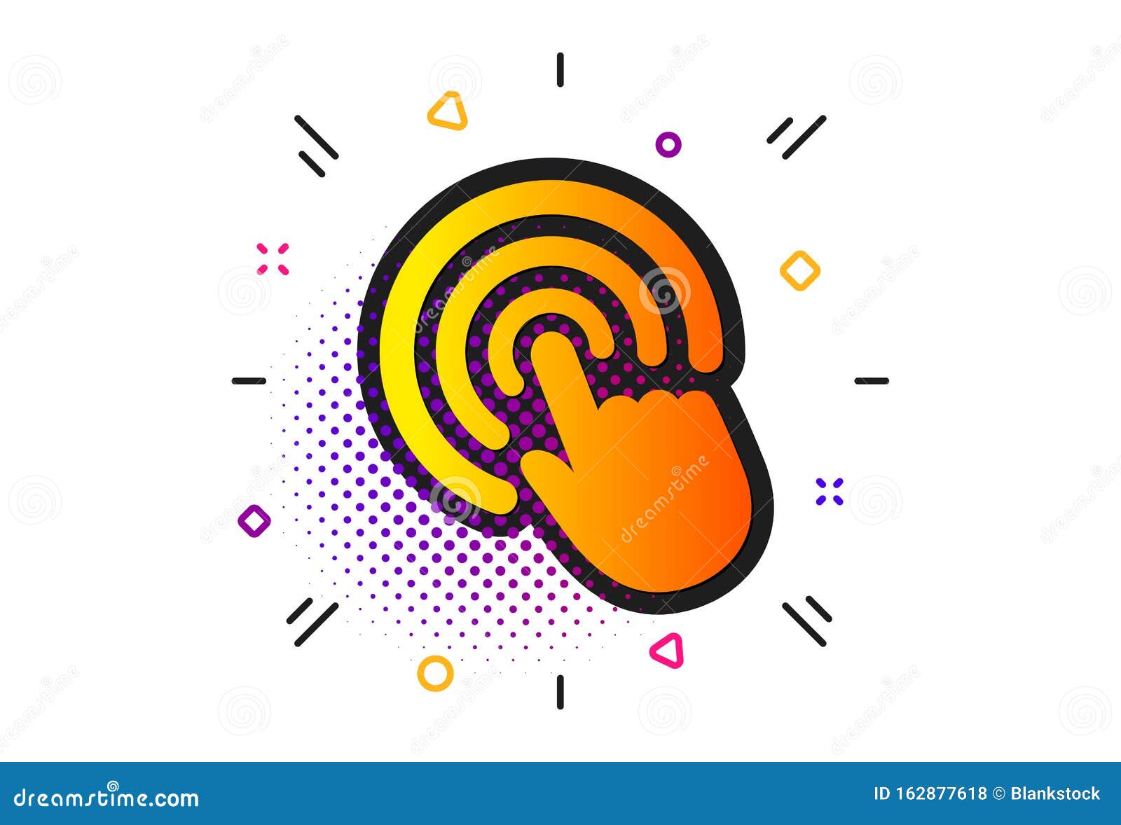 Hand Click Icon. Finger Touch Sign. Vector Stock Vector - Illustration ...