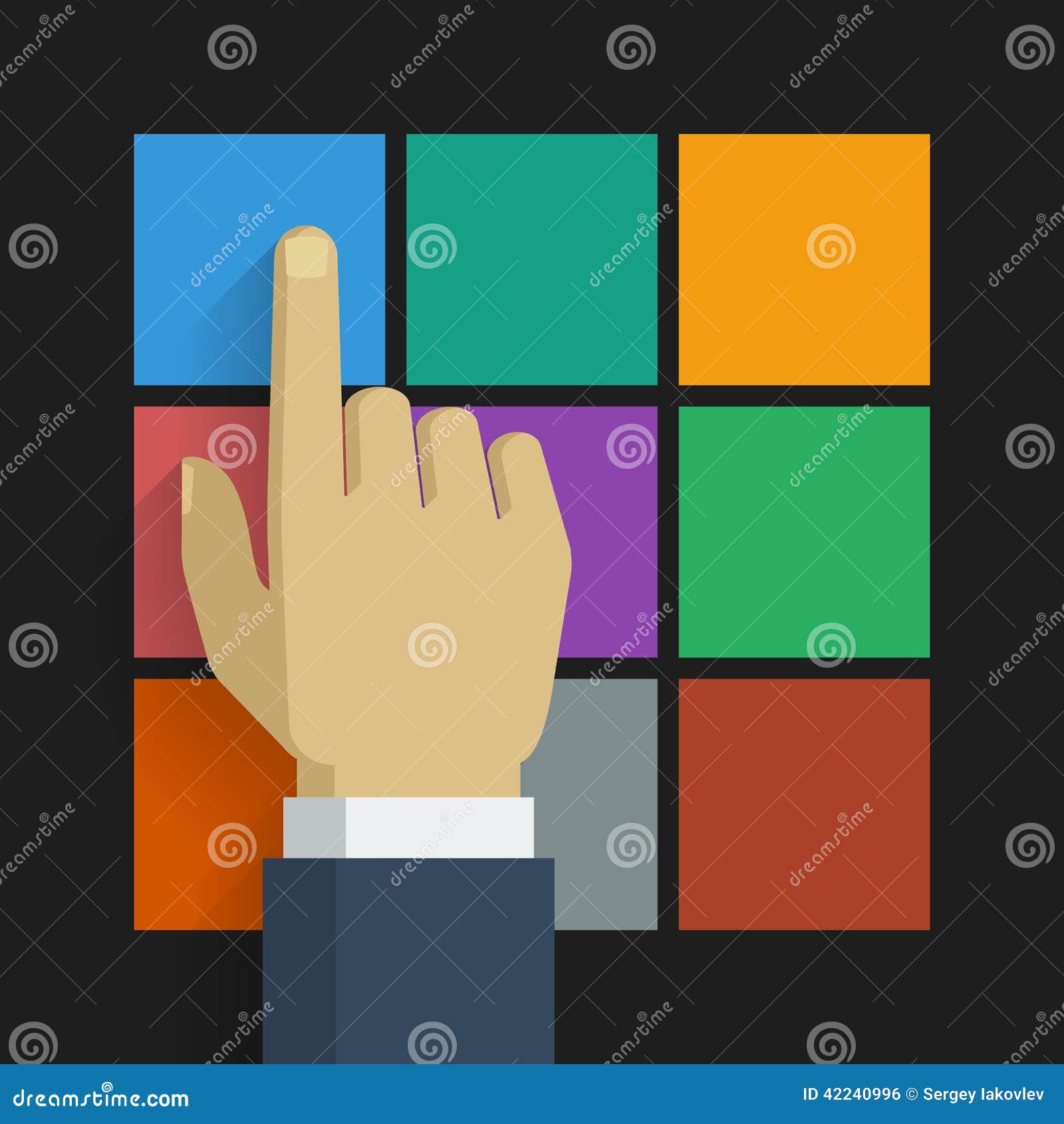 Hand Click Icon Cartoon Vector | CartoonDealer.com #124760311