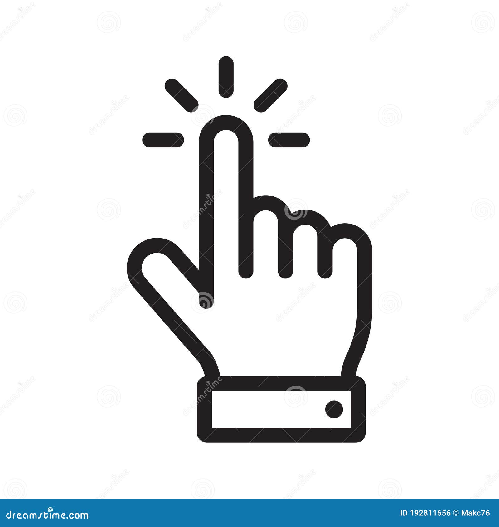 Hand Click Icon, Mouse Clicking Pointer. Vector Stock Vector ...