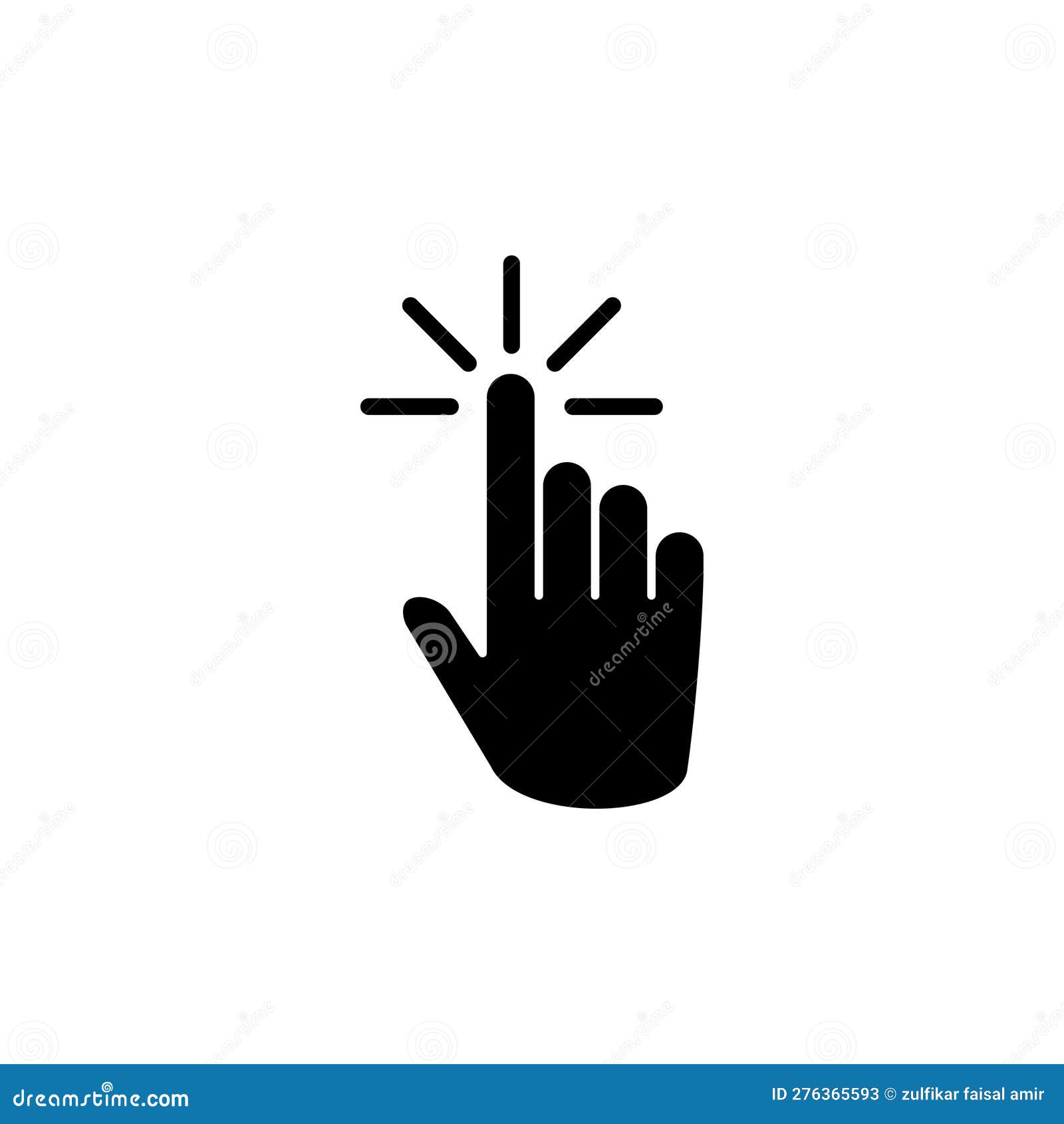 Hand Click Icon . Clicking Finger Icon. Pointer Icon Stock Vector ...
