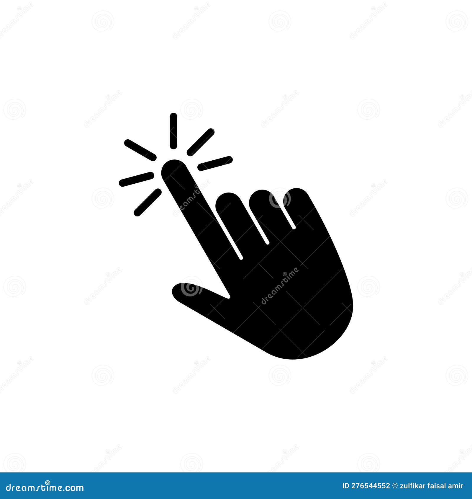 Hand Click Icon . Clicking Finger Icon. Pointer Icon Stock Vector ...