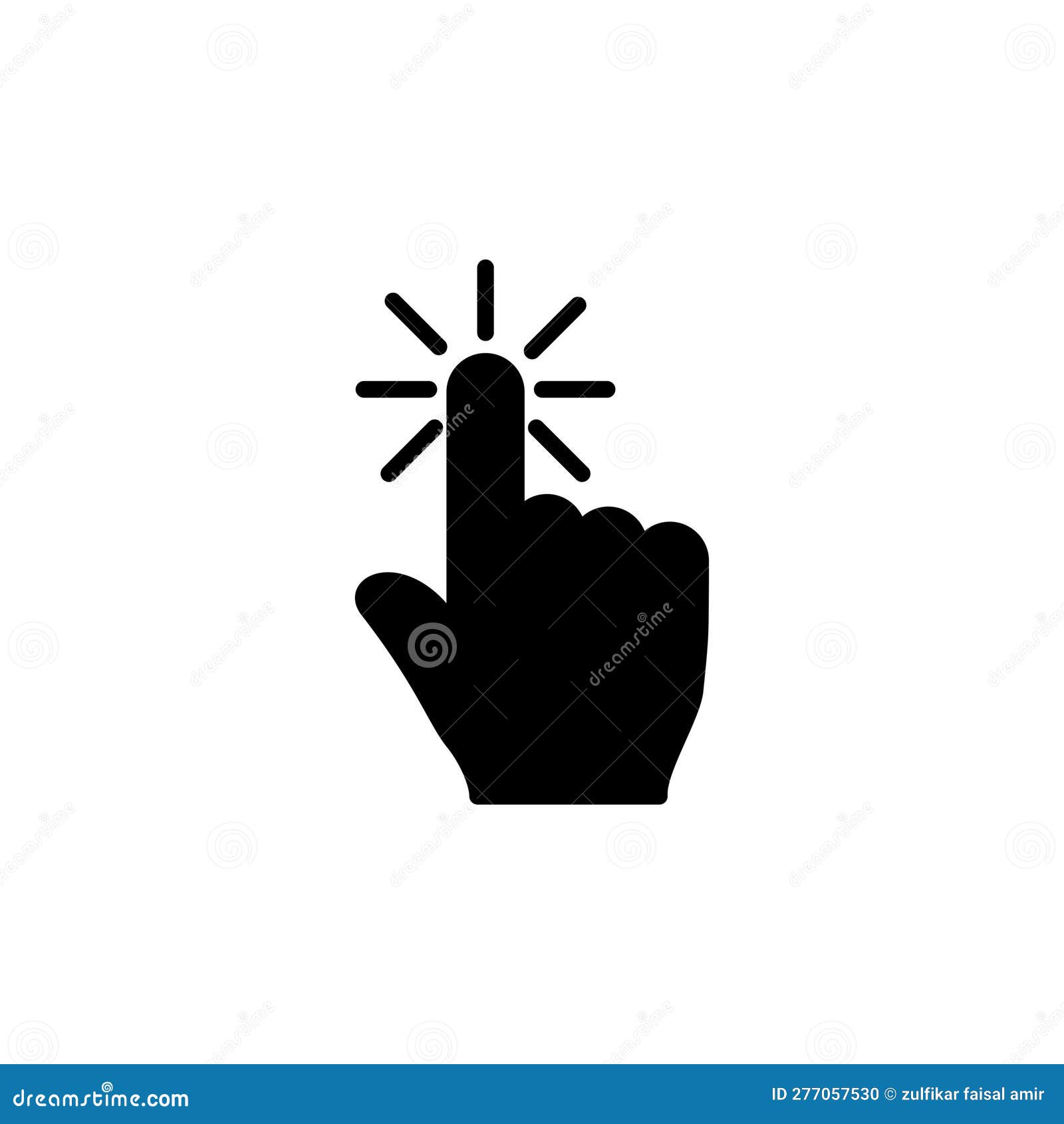 Hand Click Icon . Clicking Finger Icon. Pointer Icon Stock Vector ...