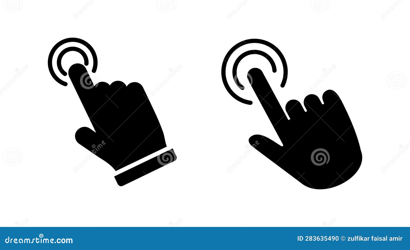 Hand Click Icon . Clicking Finger Icon. Pointer Icon Stock Vector ...