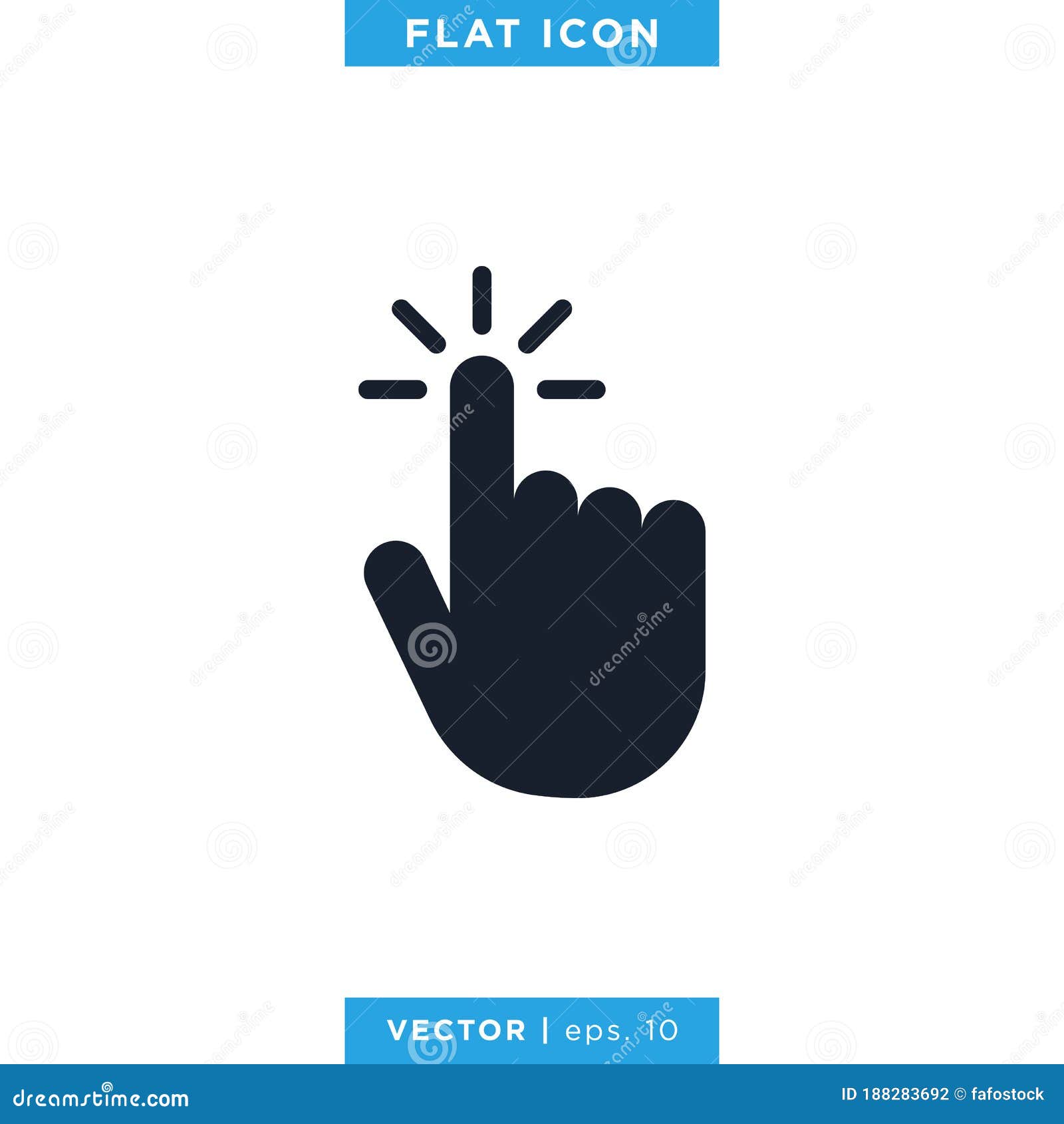 Hand Click Icon Vector Design Template Stock Vector - Illustration of ...