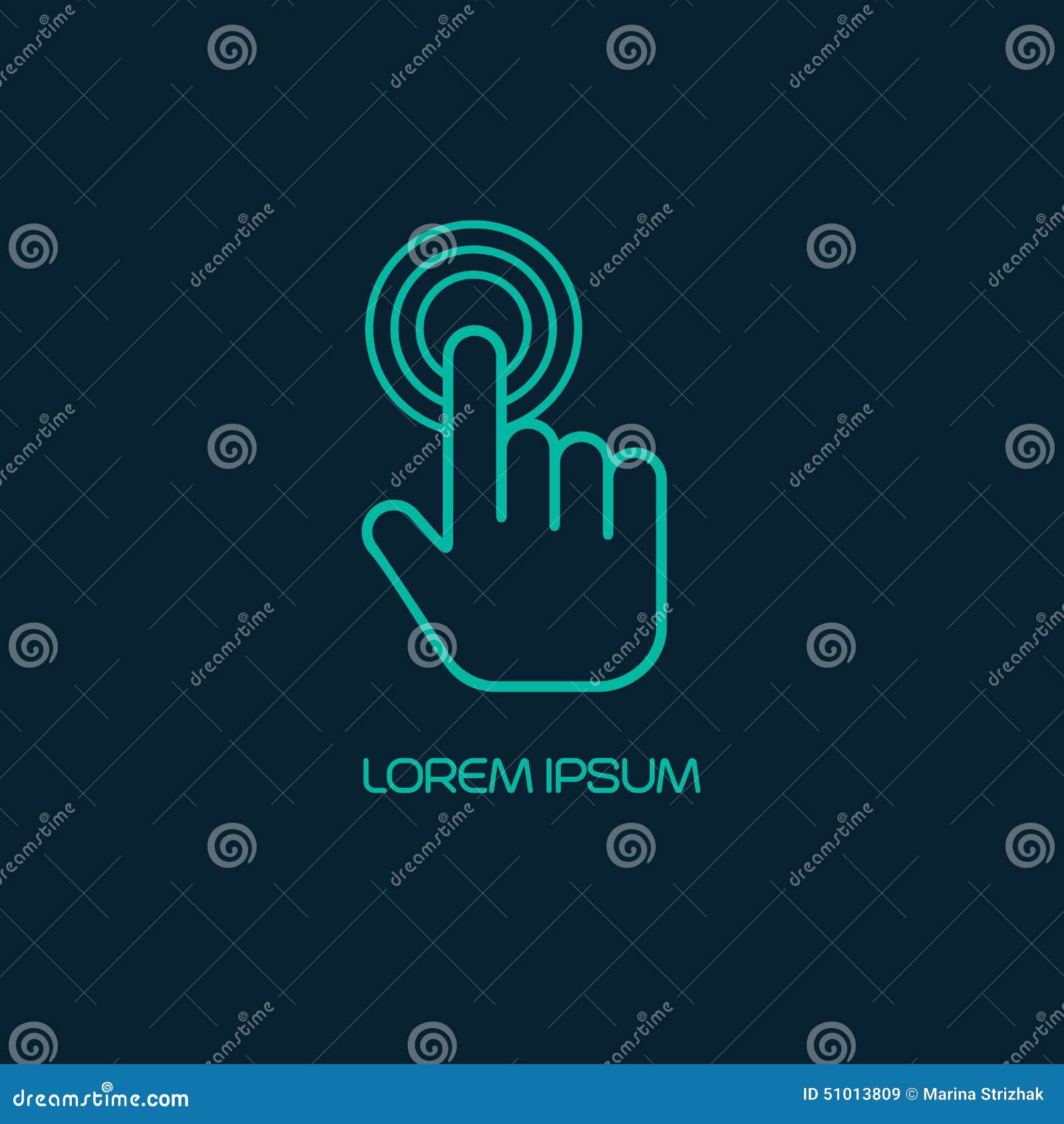 Hand Click Icon. Vector Illustration Stock Vector - Illustration of ...