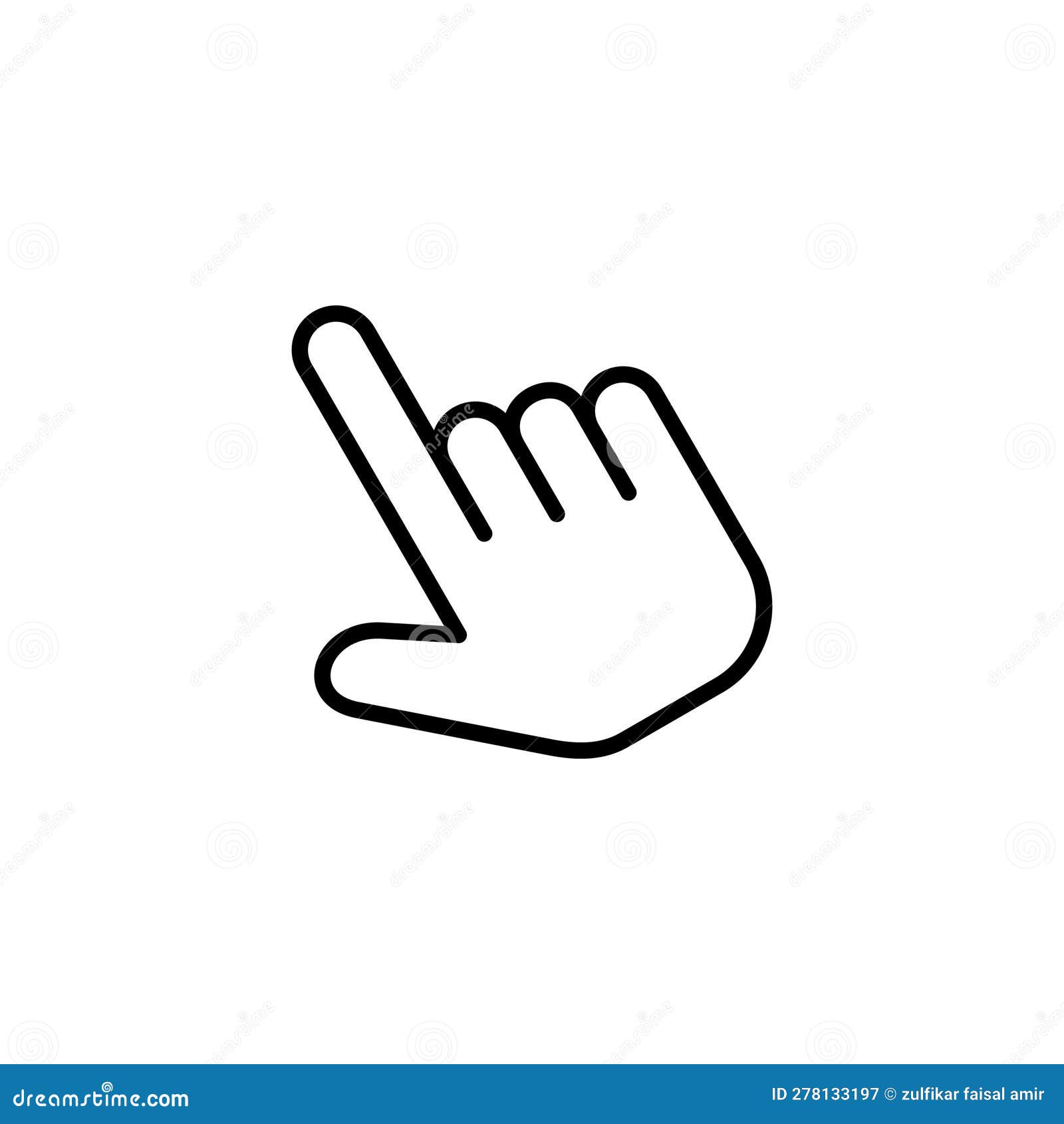 Hand Click Icon . Pointer Icon Vector. Hand Cursor Icon Vector Stock ...