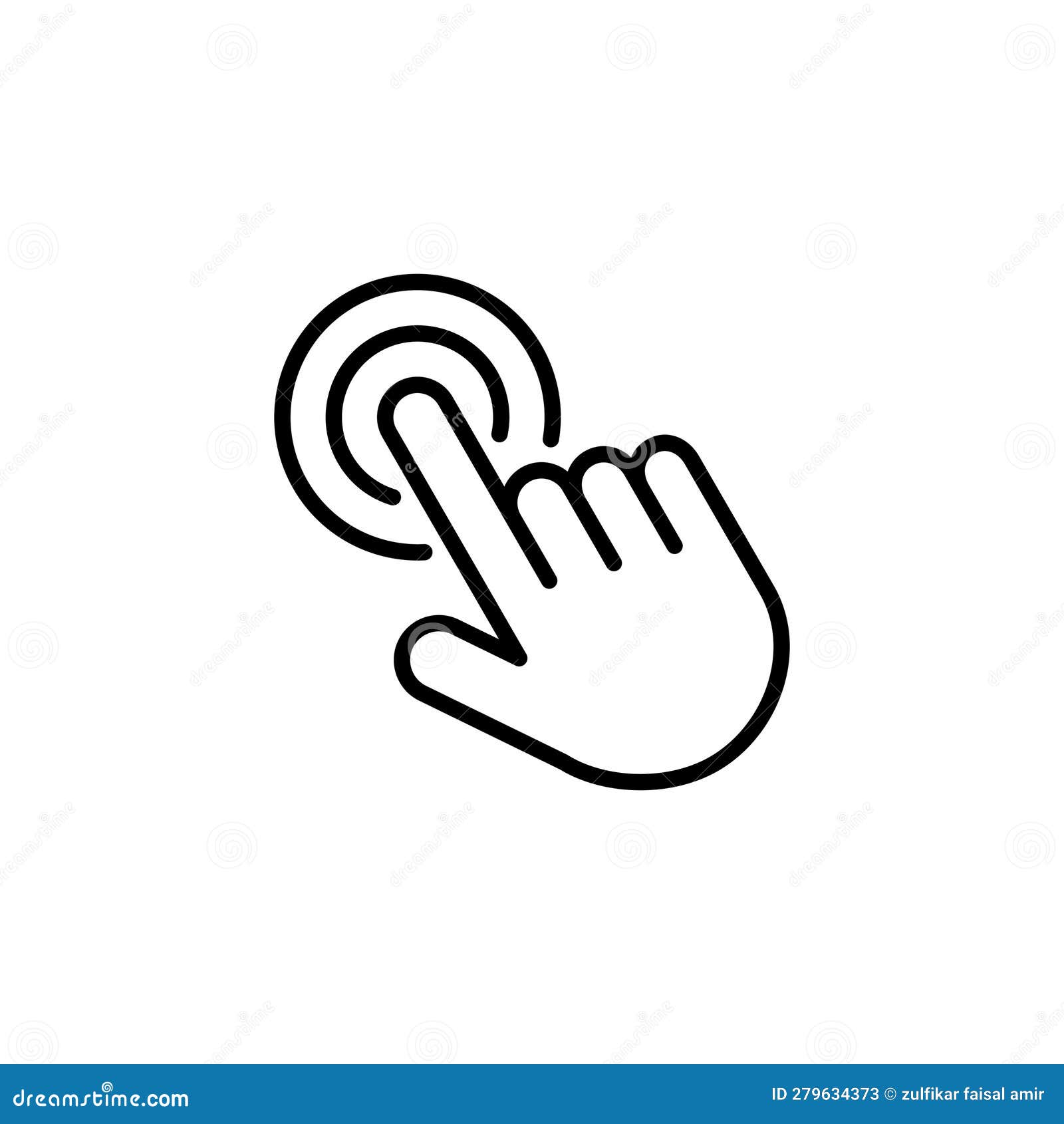 Hand Click Icon . Pointer Icon Vector. Hand Cursor Icon Vector Stock ...