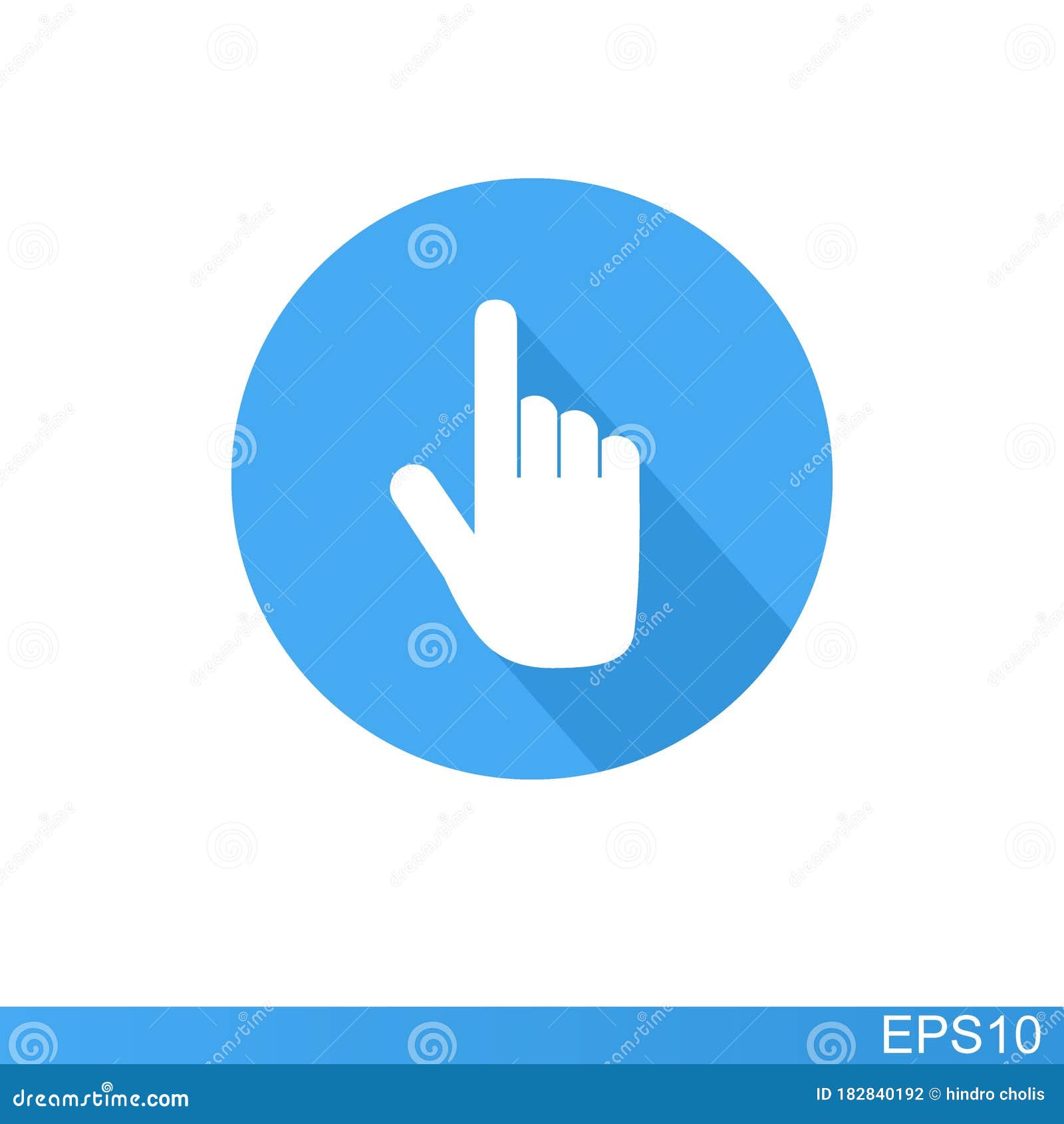 Hand Click Linear Style Sign for Mobile Concept.Cursor Pointer Symbol ...
