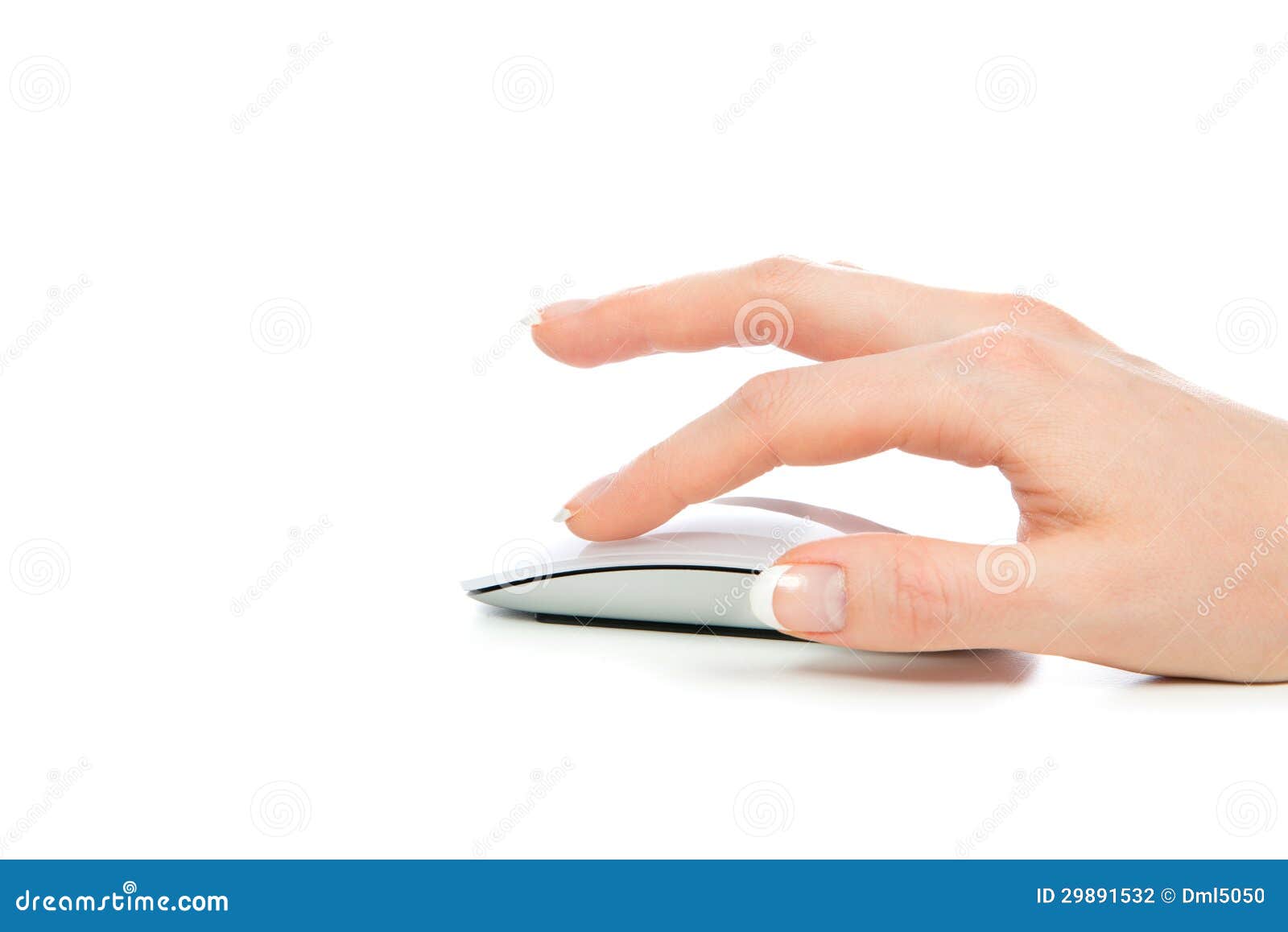 Hand Click on Modern Computer Mouse Stock Photo - Image of color ...
