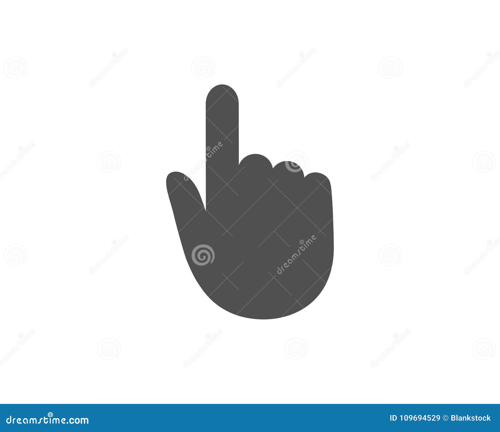 Hand Click Simple Icon. Finger Touch Sign Stock Vector - Illustration ...