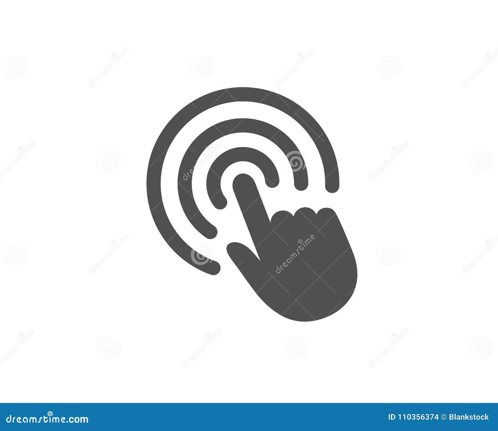 Hand Click Simple Icon. Finger Touch Sign Stock Vector - Illustration ...