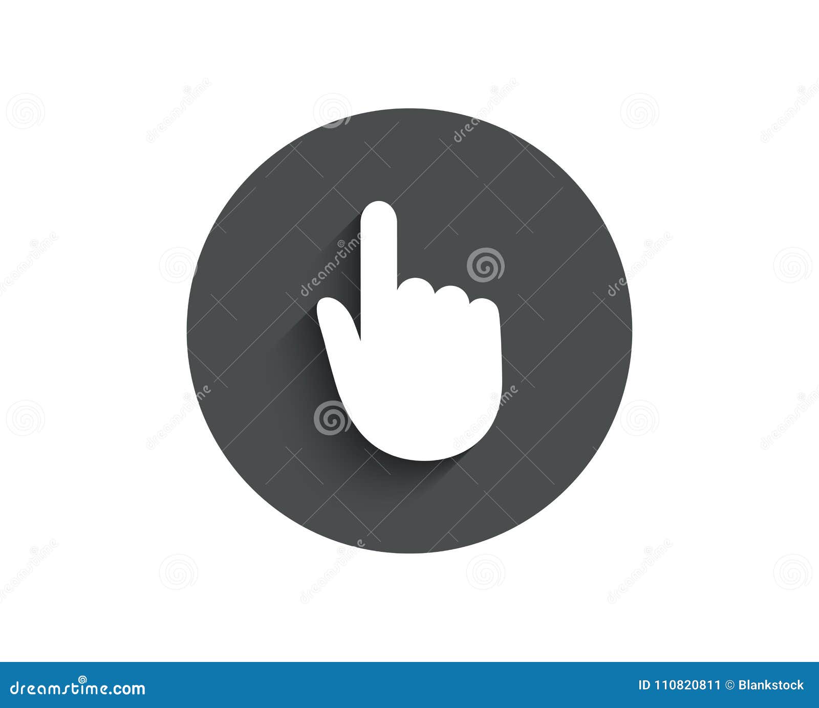 Hand Click Simple Icon. Finger Touch Sign Stock Vector - Illustration ...