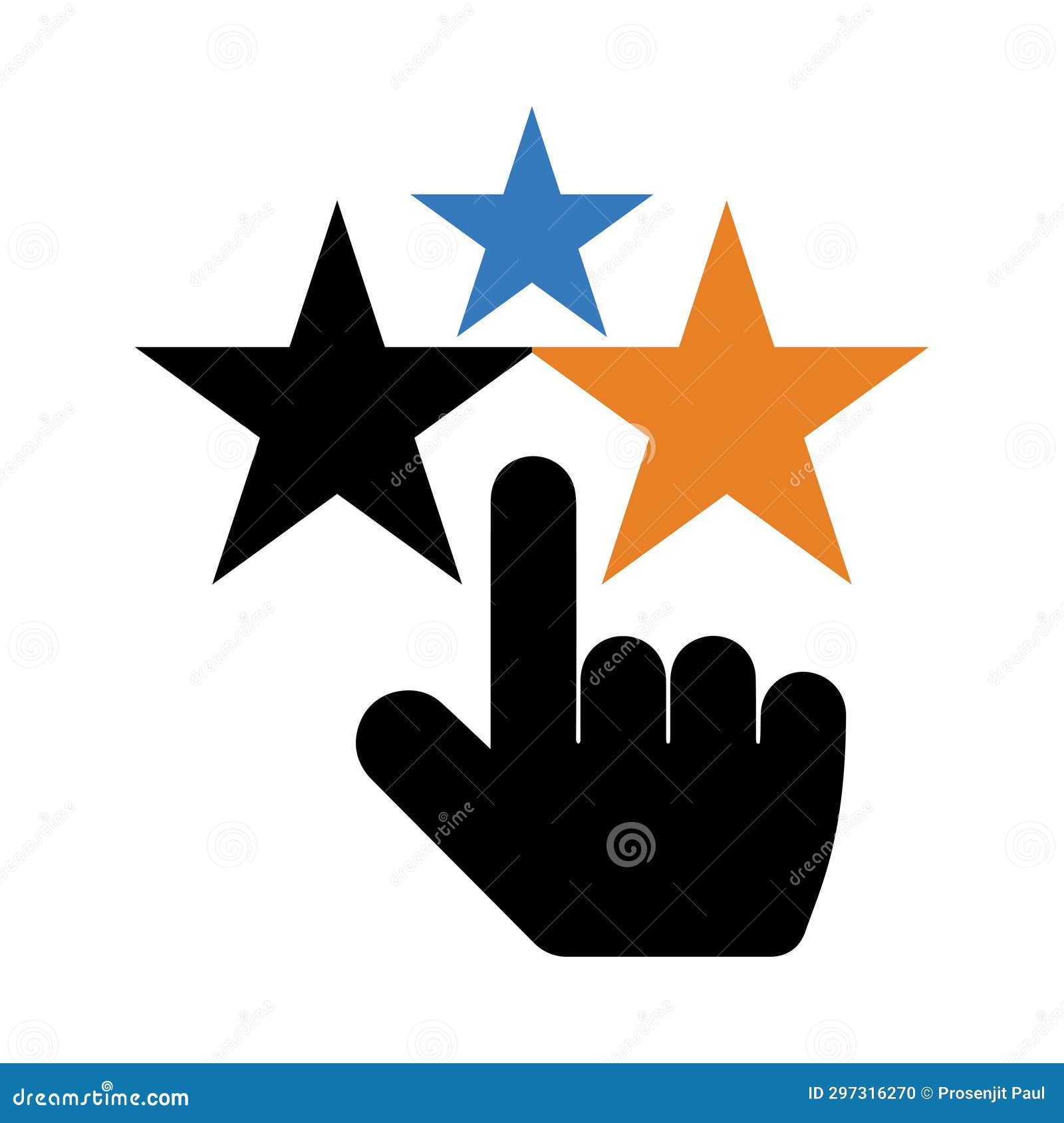 Hand, Click, Star, Finger, Click Icon Stock Vector - Illustration of ...