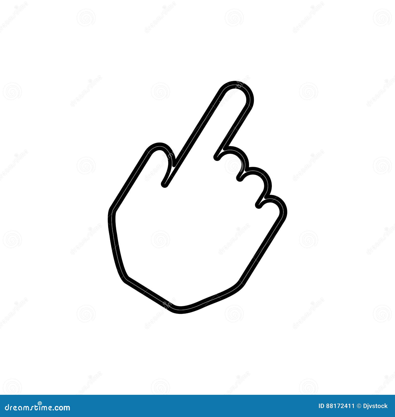 Hand click symbol stock illustration. Illustration of clicking - 88172411
