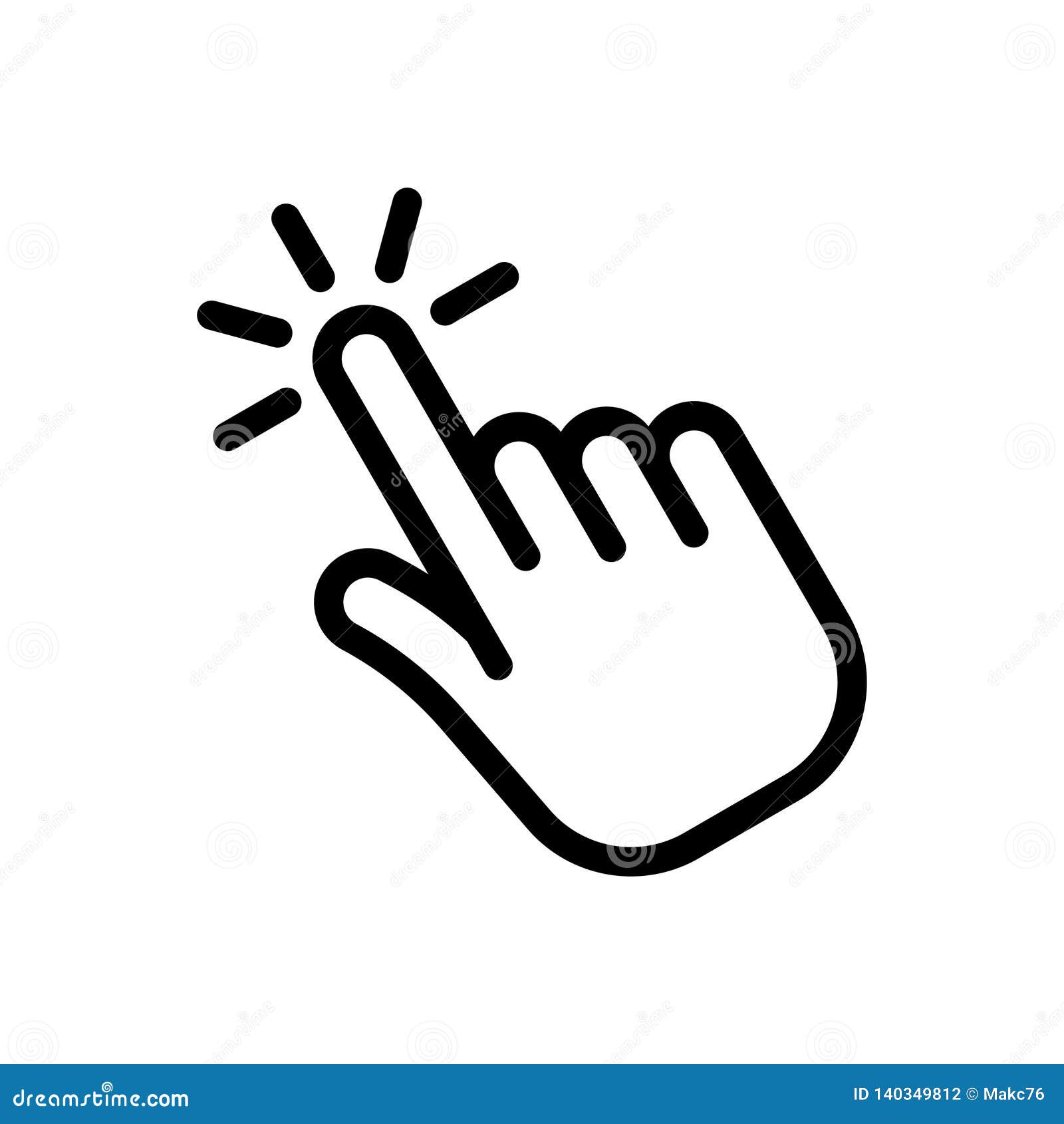 Clicking Icon On Blue Background. Stock Photography | CartoonDealer.com ...