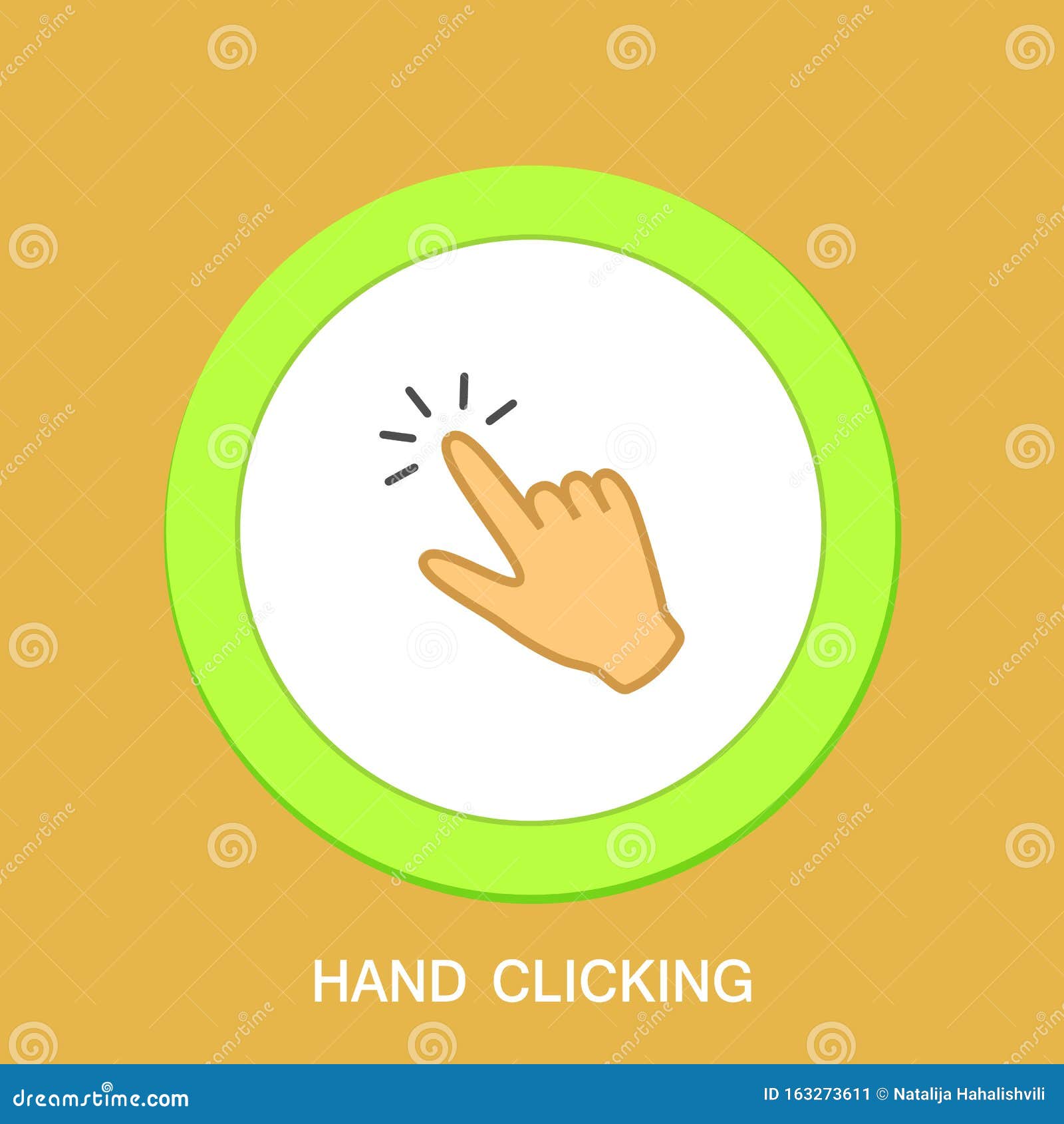 Clicking Icon On Blue Background. Stock Photography | CartoonDealer.com ...