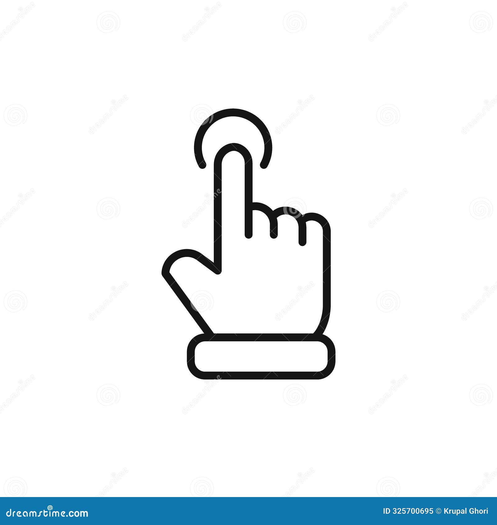 Hand Clicking Icon Vector Set Collection for Web Stock Illustration ...