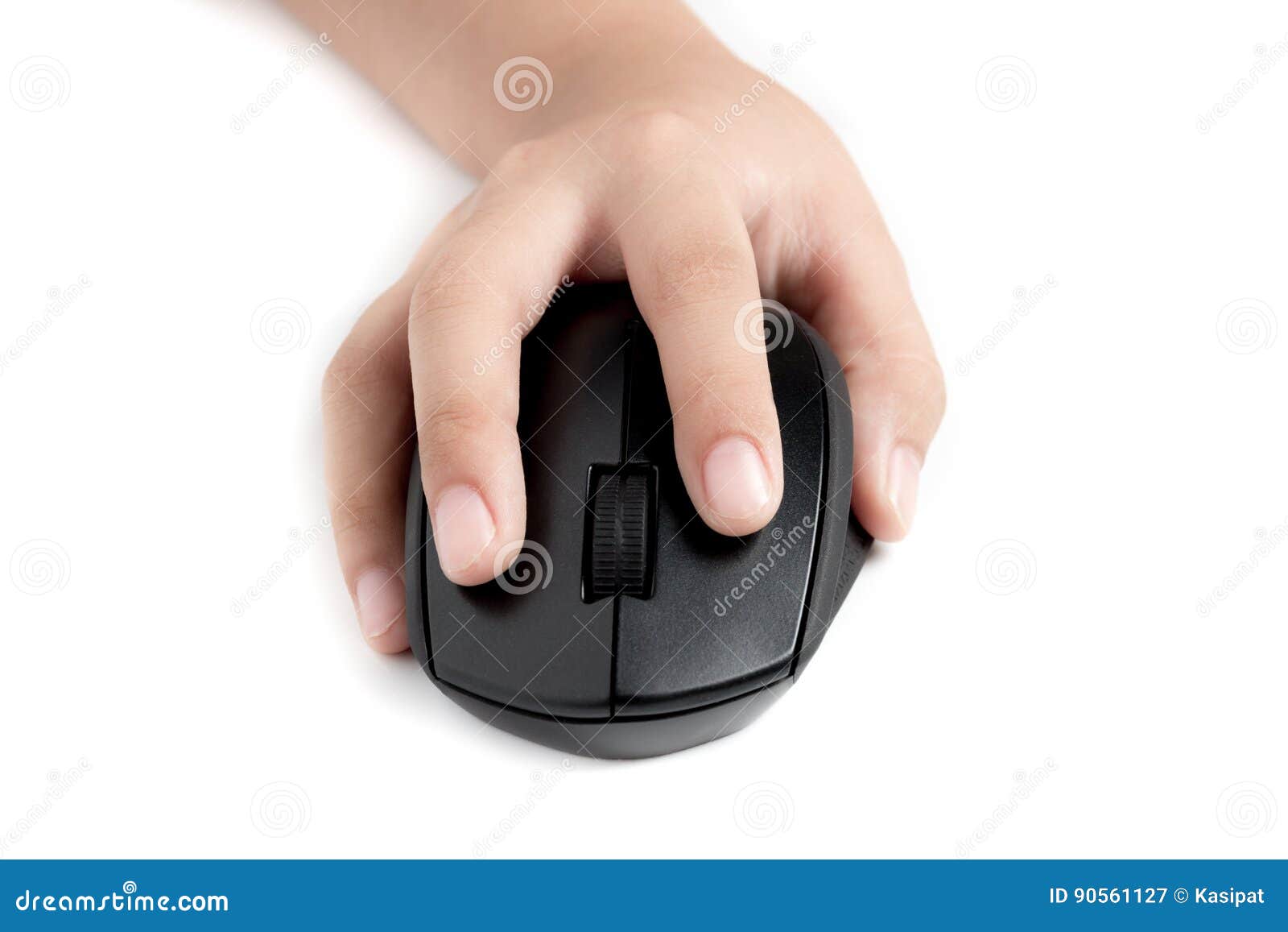 Hand clicking mouse stock image. Image of computer, office - 90561127