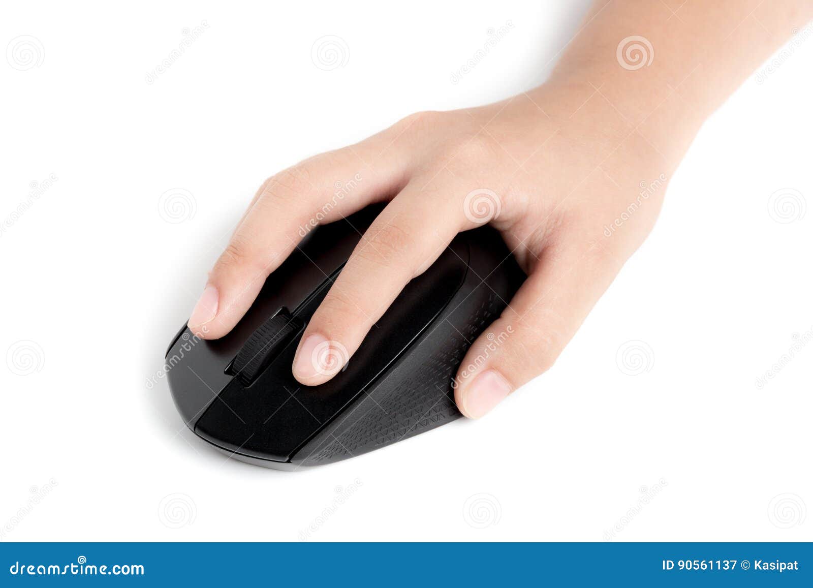 Hand clicking mouse stock image. Image of object, technology - 90561137