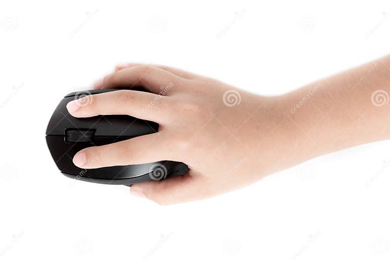 Hand clicking mouse stock image. Image of communication - 90561259
