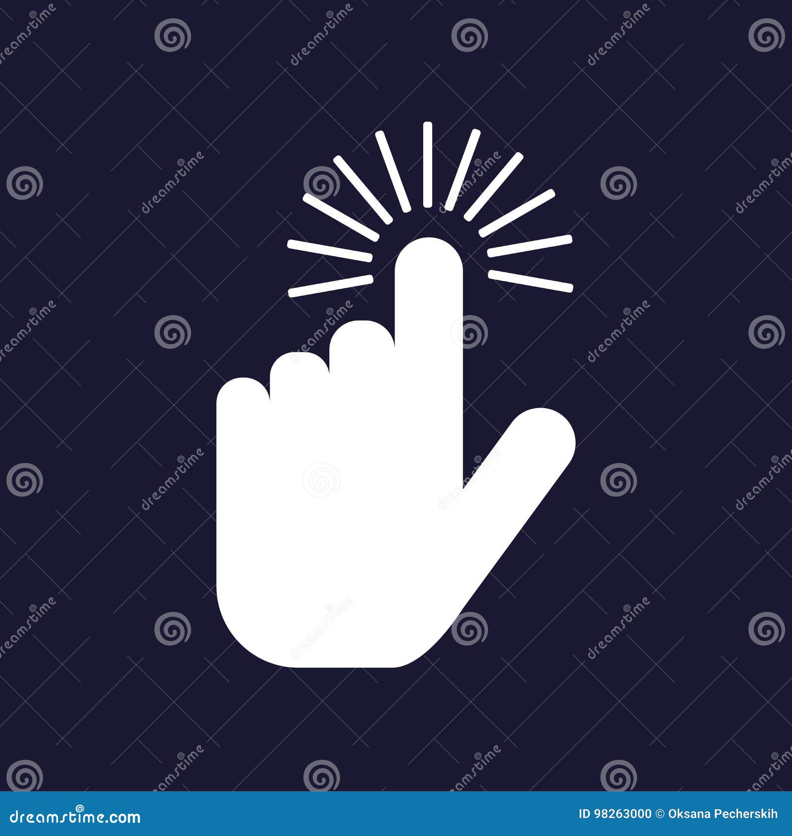 Cursor Vector Illustrationwith Rounded Corners Pointer Icon ...