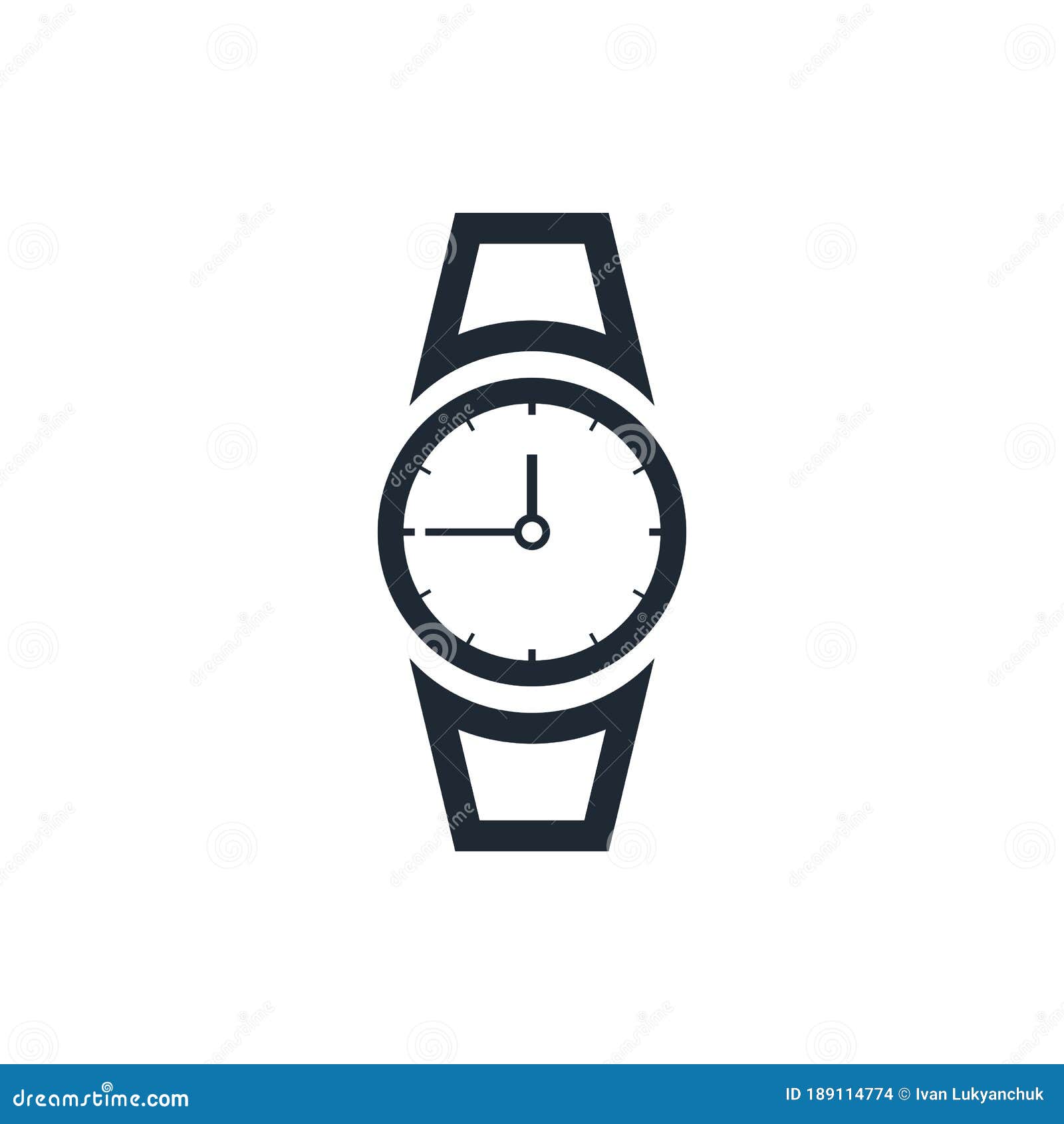 Hand clock icon stock vector. Illustration of icon, second - 189114774