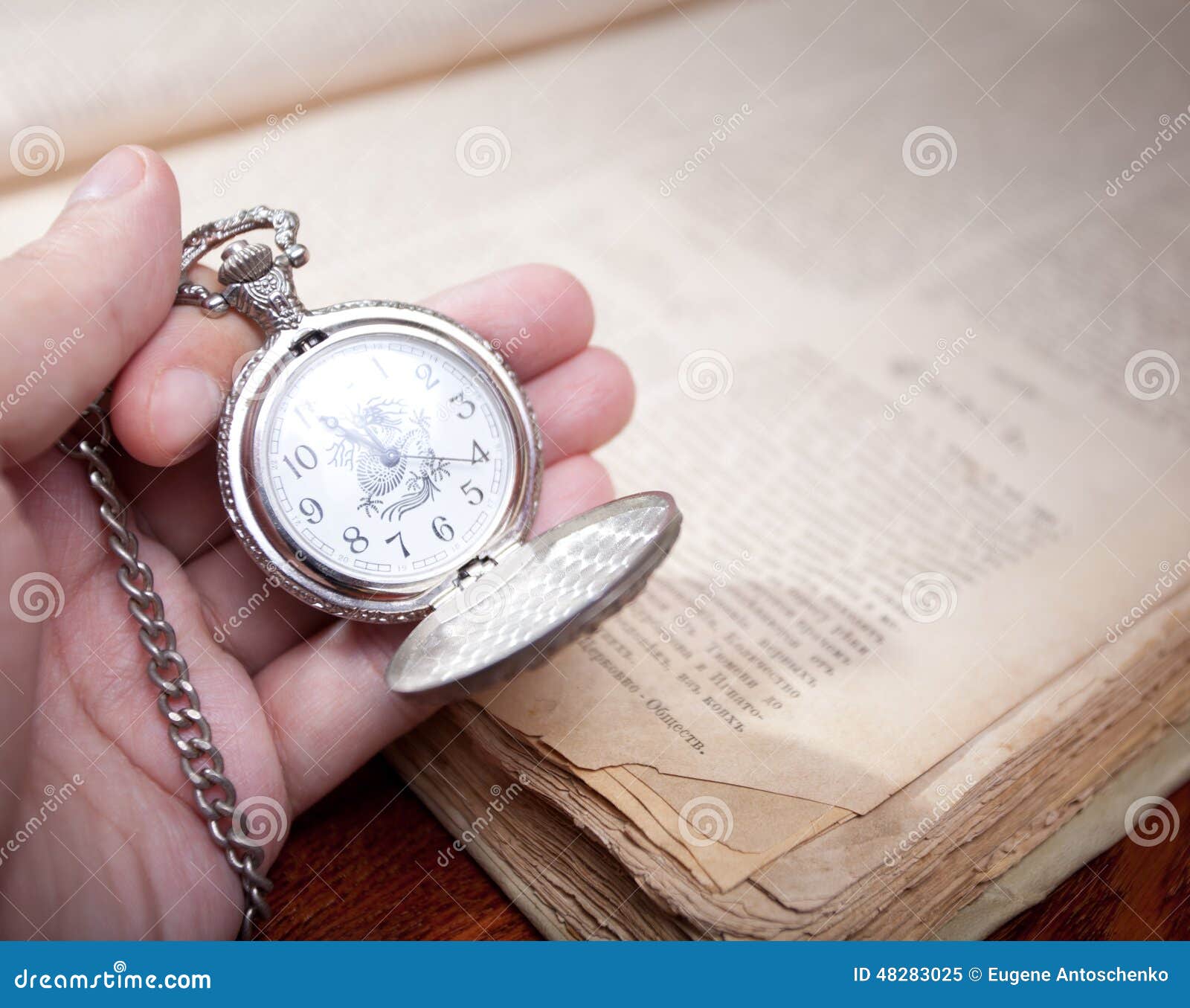 Hand with clock stock image. Image of research, desk - 48283025