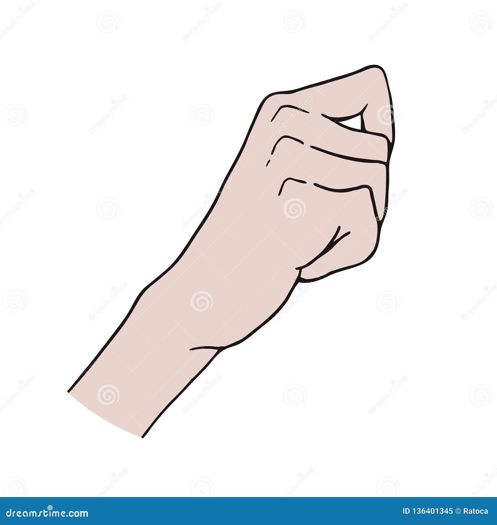 Hand closed illustration stock vector. Illustration of creative - 136401345