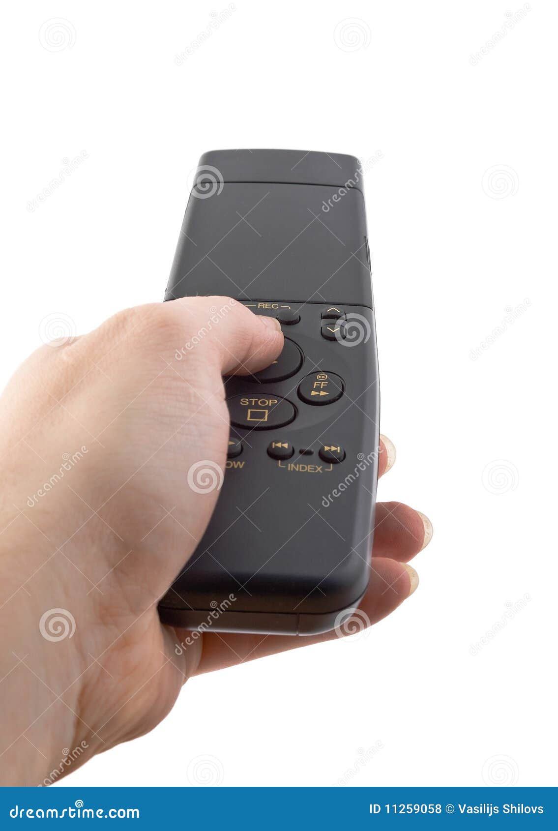 Hand with Closed Remote Control Stock Photo - Image of hold, button ...