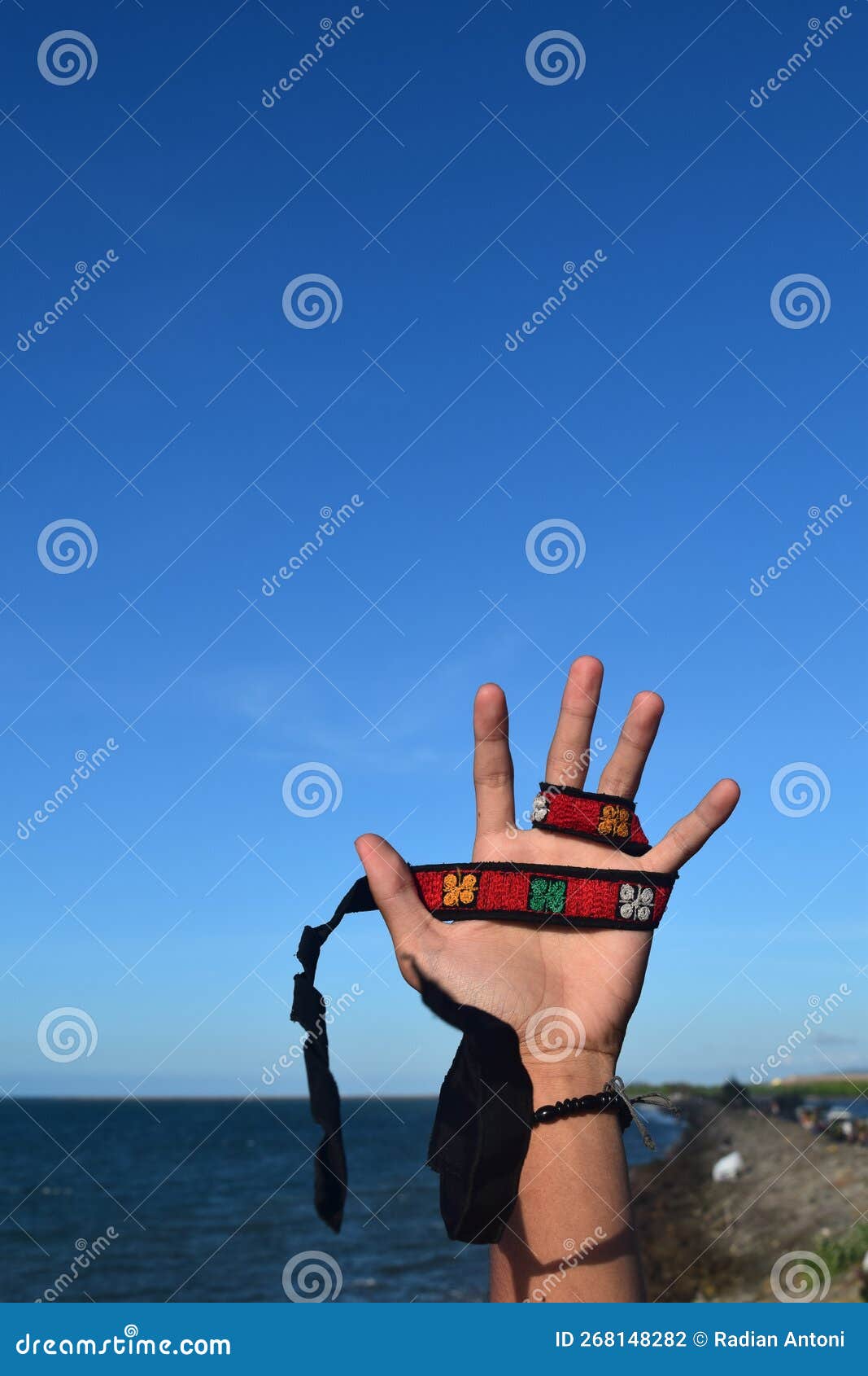 A Hand and the Cloud stock photo. Image of blue, coast - 268148282