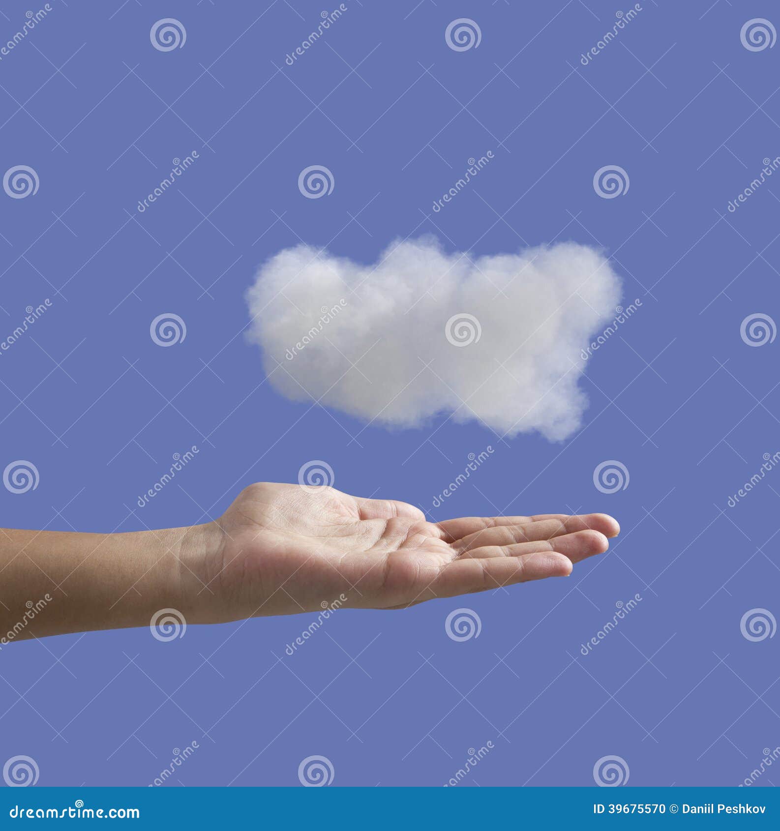 Hand and cloud stock photo. Image of design, dialog, hand - 39675570