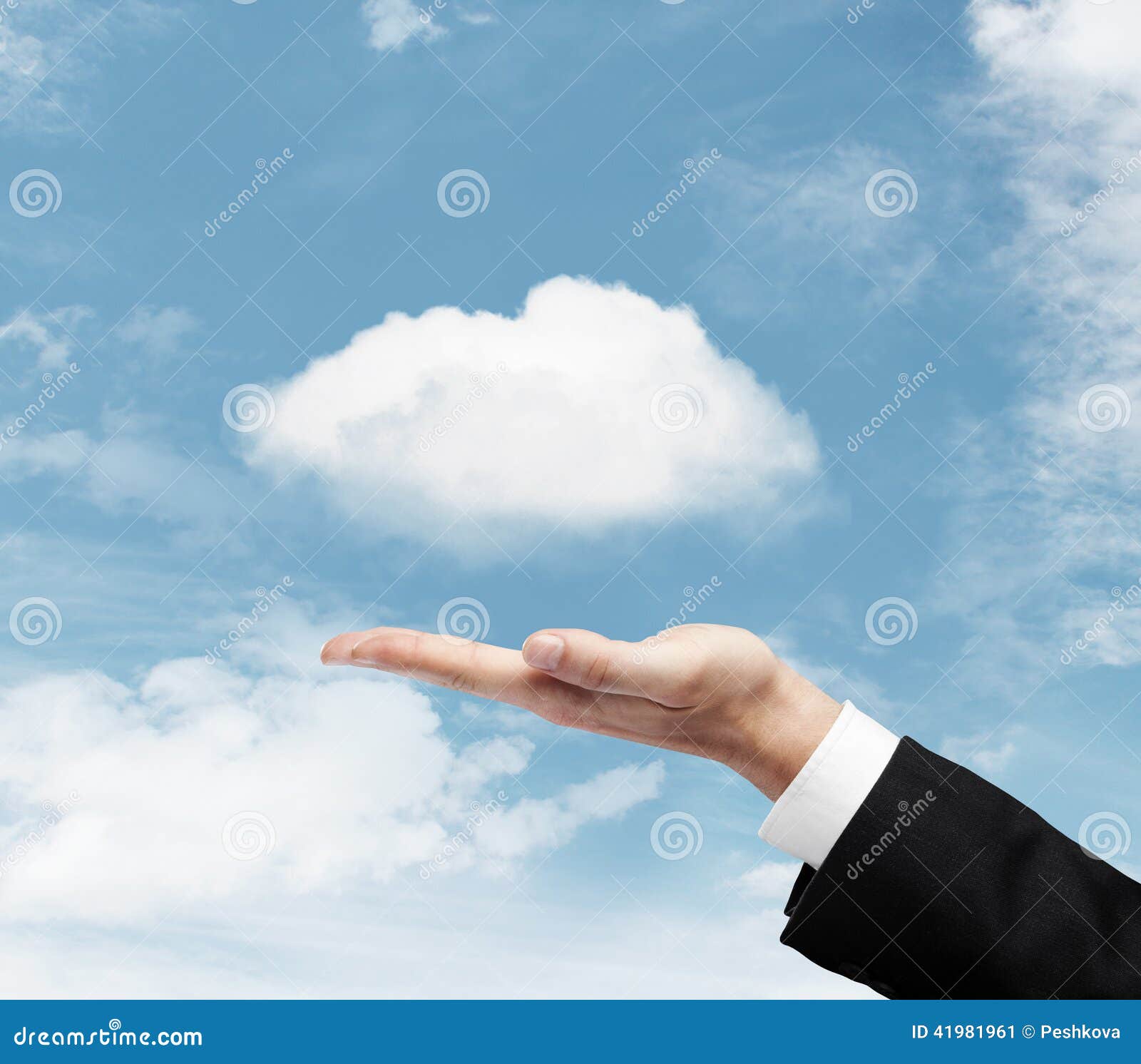 Hand with cloud stock image. Image of internet, icon - 41981961
