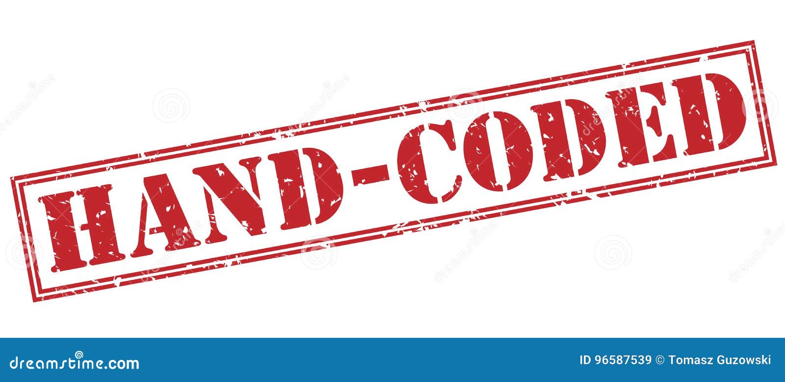 Hand coded red stamp stock illustration. Illustration of label - 96587539