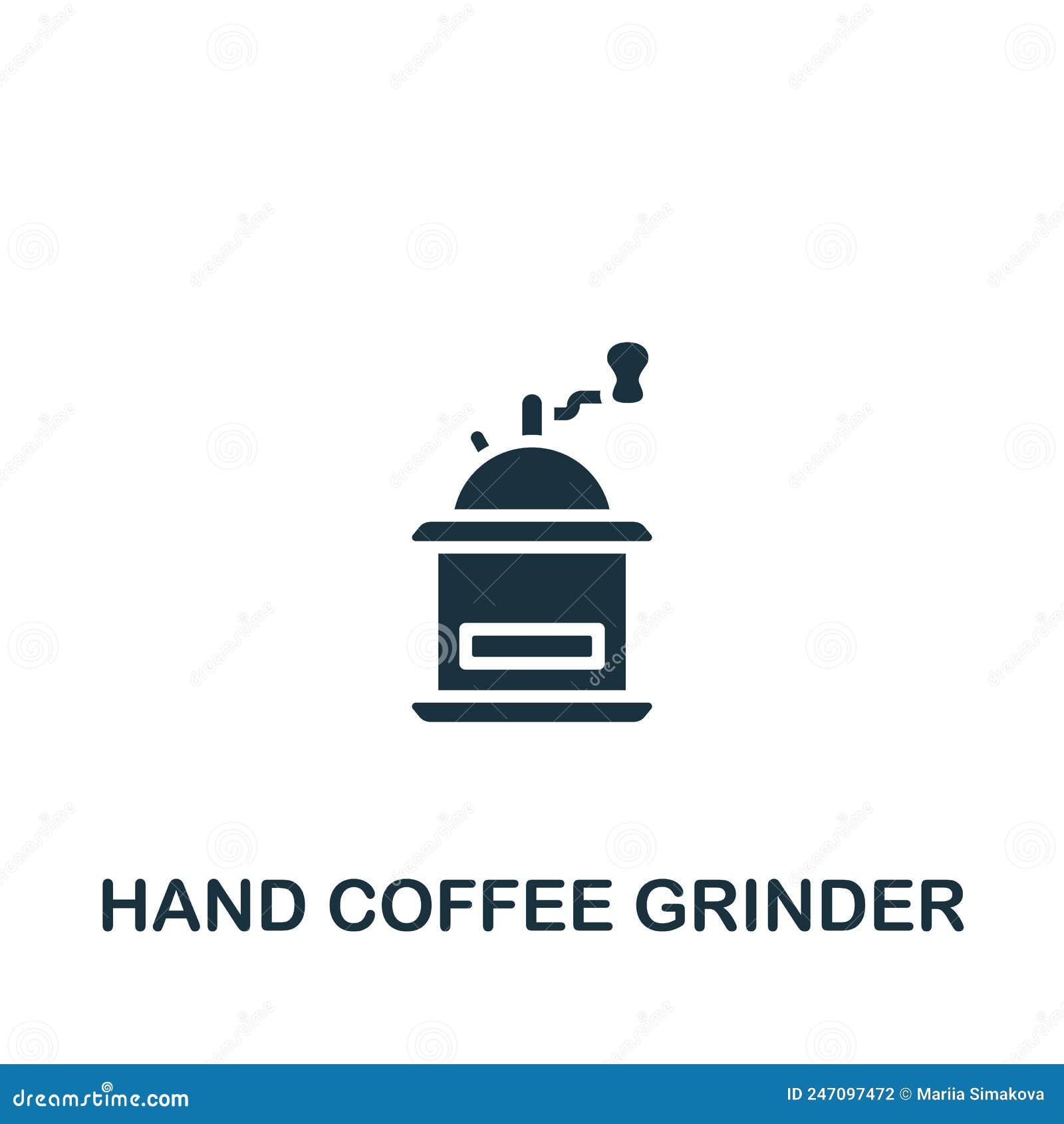 Hand Coffee Grinder Icon. Monochrome Simple Drinks Icon for Templates ...