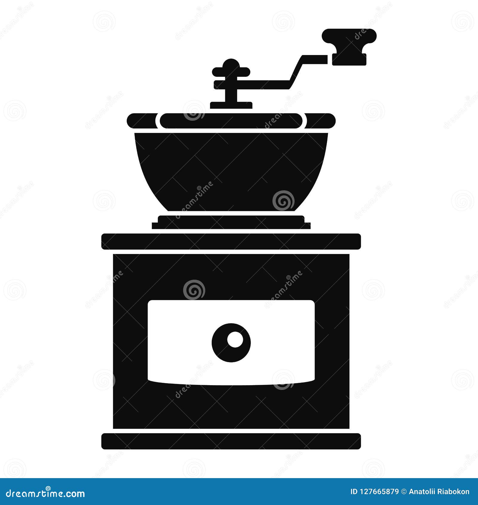 Hand Coffee Grinder Icon, Simple Style Stock Vector - Illustration of ...