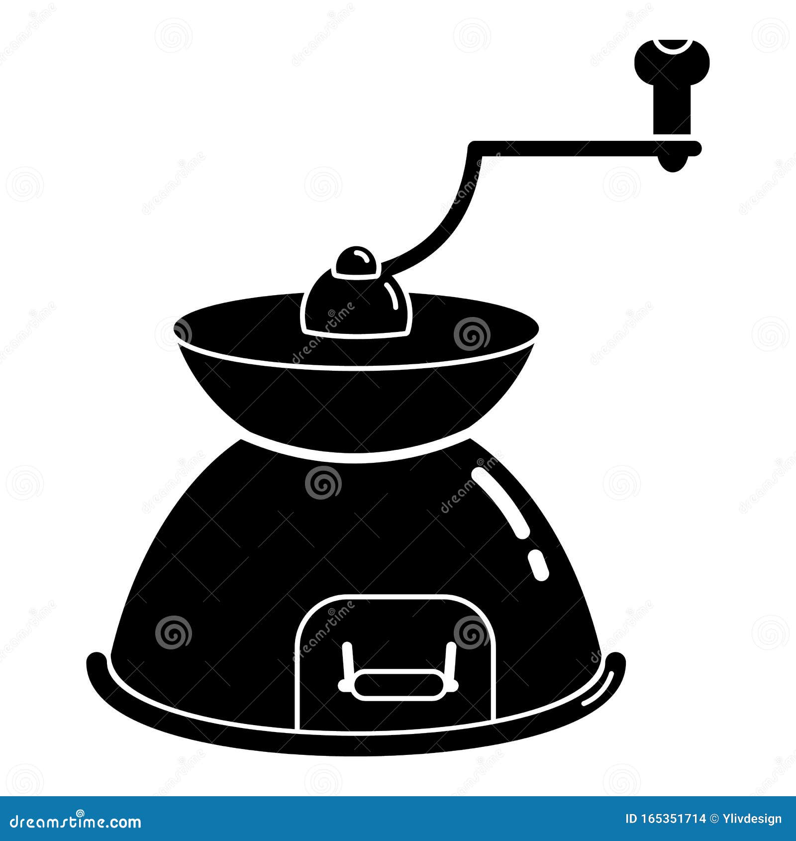 Hand Coffee Grinder Icon, Simple Style Stock Vector - Illustration of ...