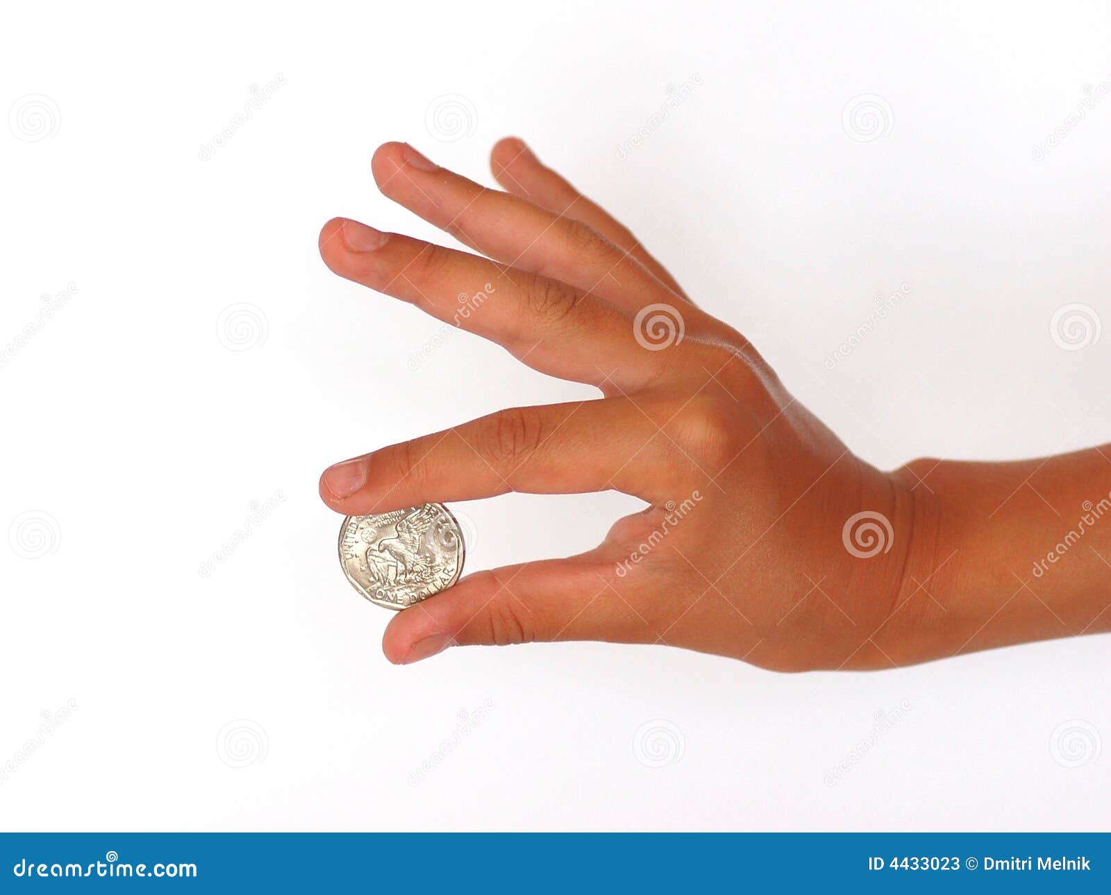 Hand with a coin 2 stock image. Image of work, economy - 4433023