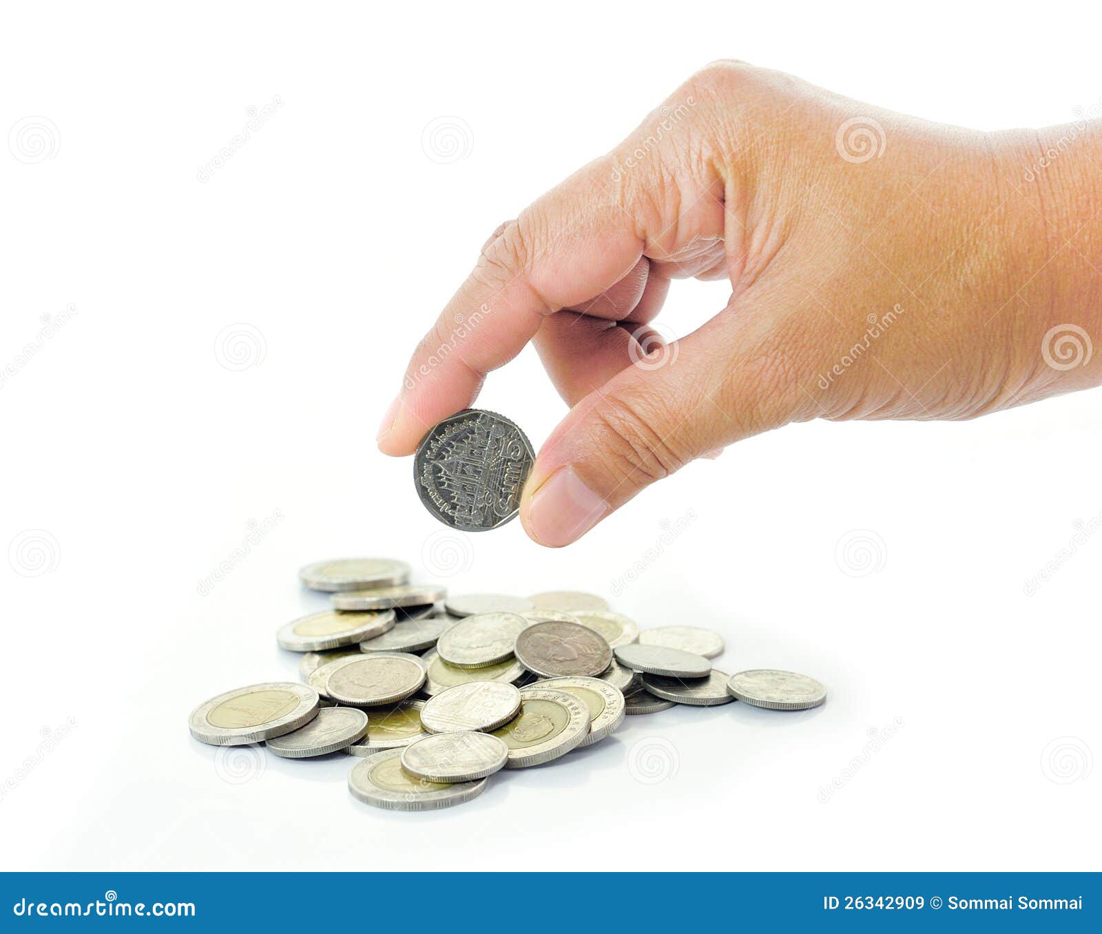 Hand and coin stock image. Image of coin, hold, economy - 26342909