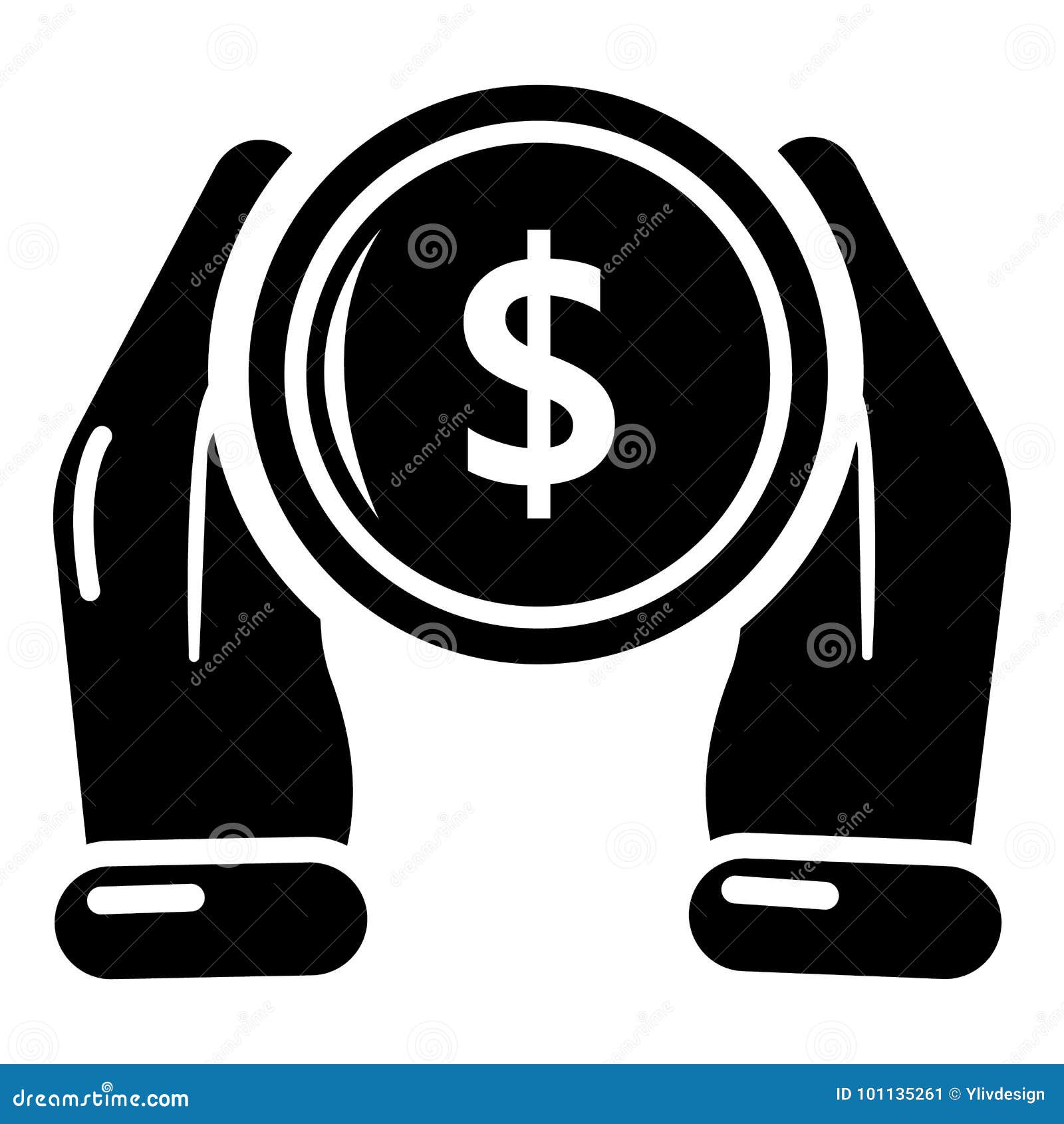 Hand With Coin Neon Light Line Art Vector Icon.Flip Coin Icon. Toss ...