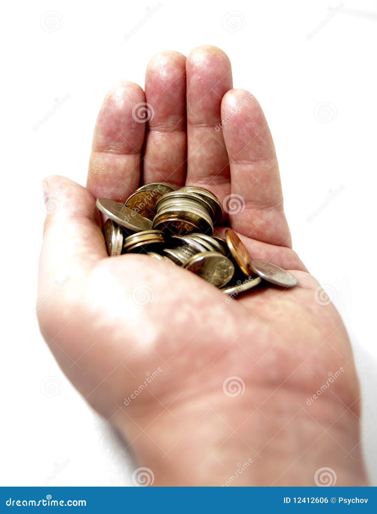 Hand with Coins stock photo. Image of idea, money, abstract - 12412606