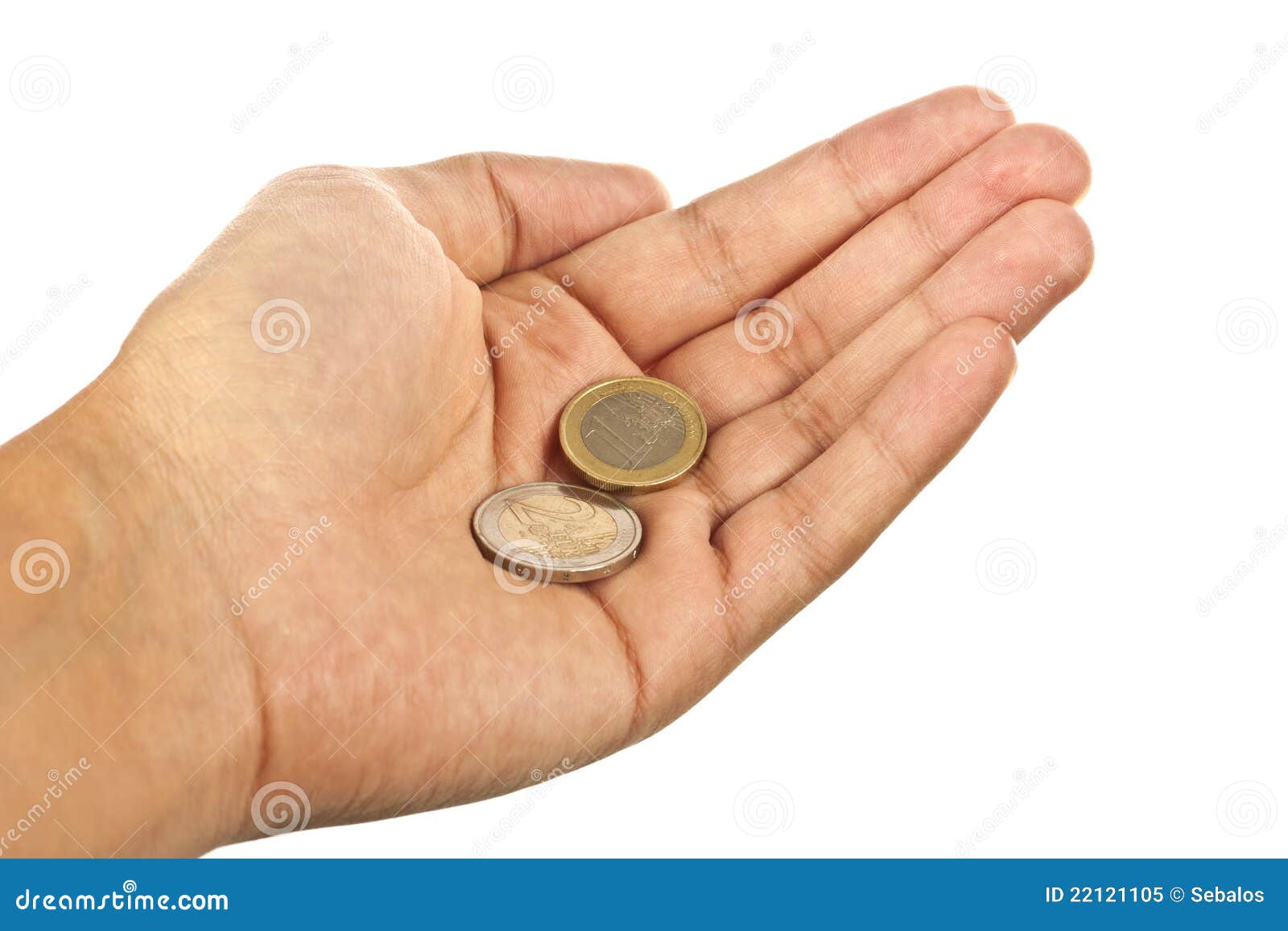 Hand with coins stock image. Image of giving, holding - 22121105