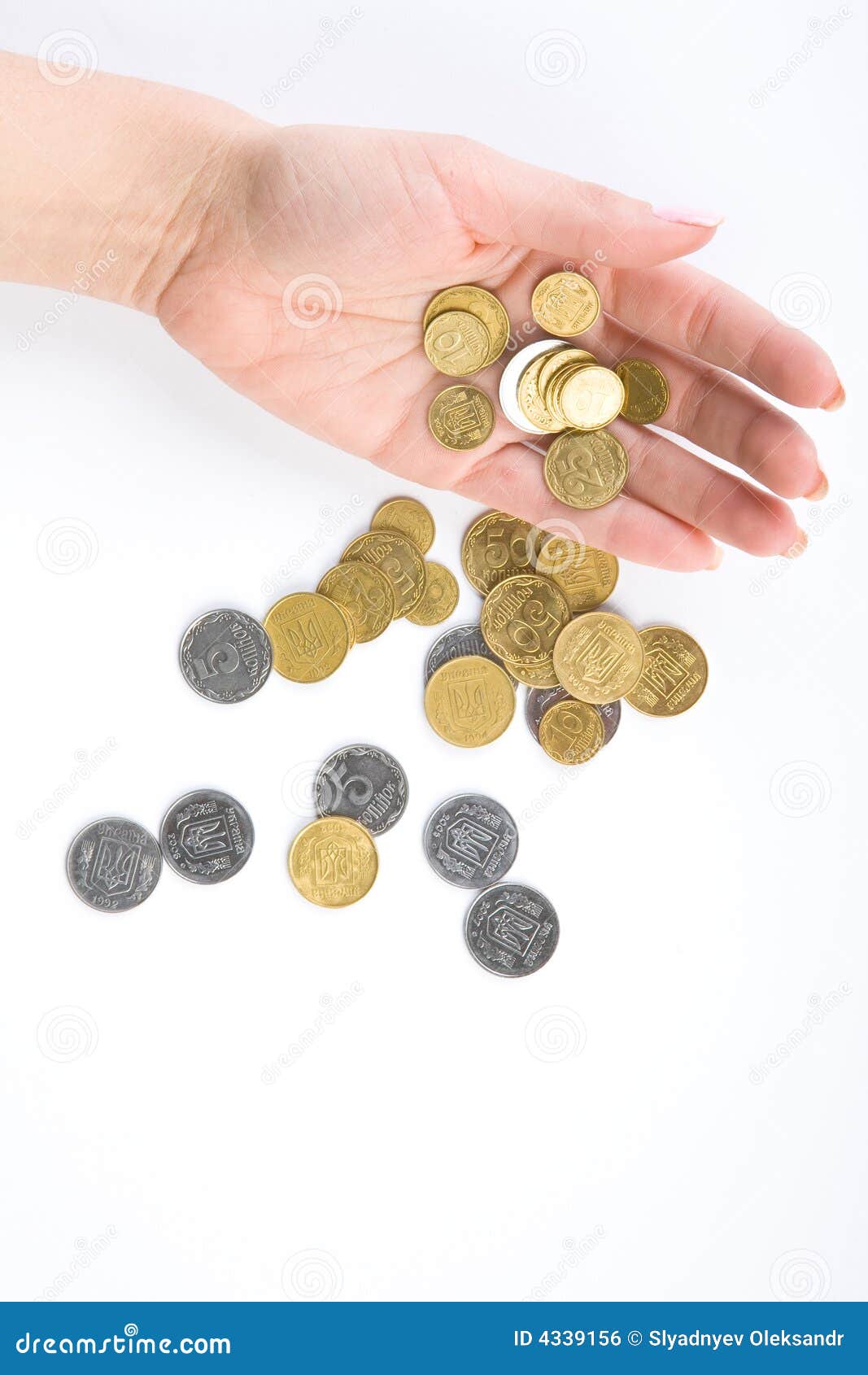 Hand with coins stock photo. Image of copy, idea, coin - 4339156