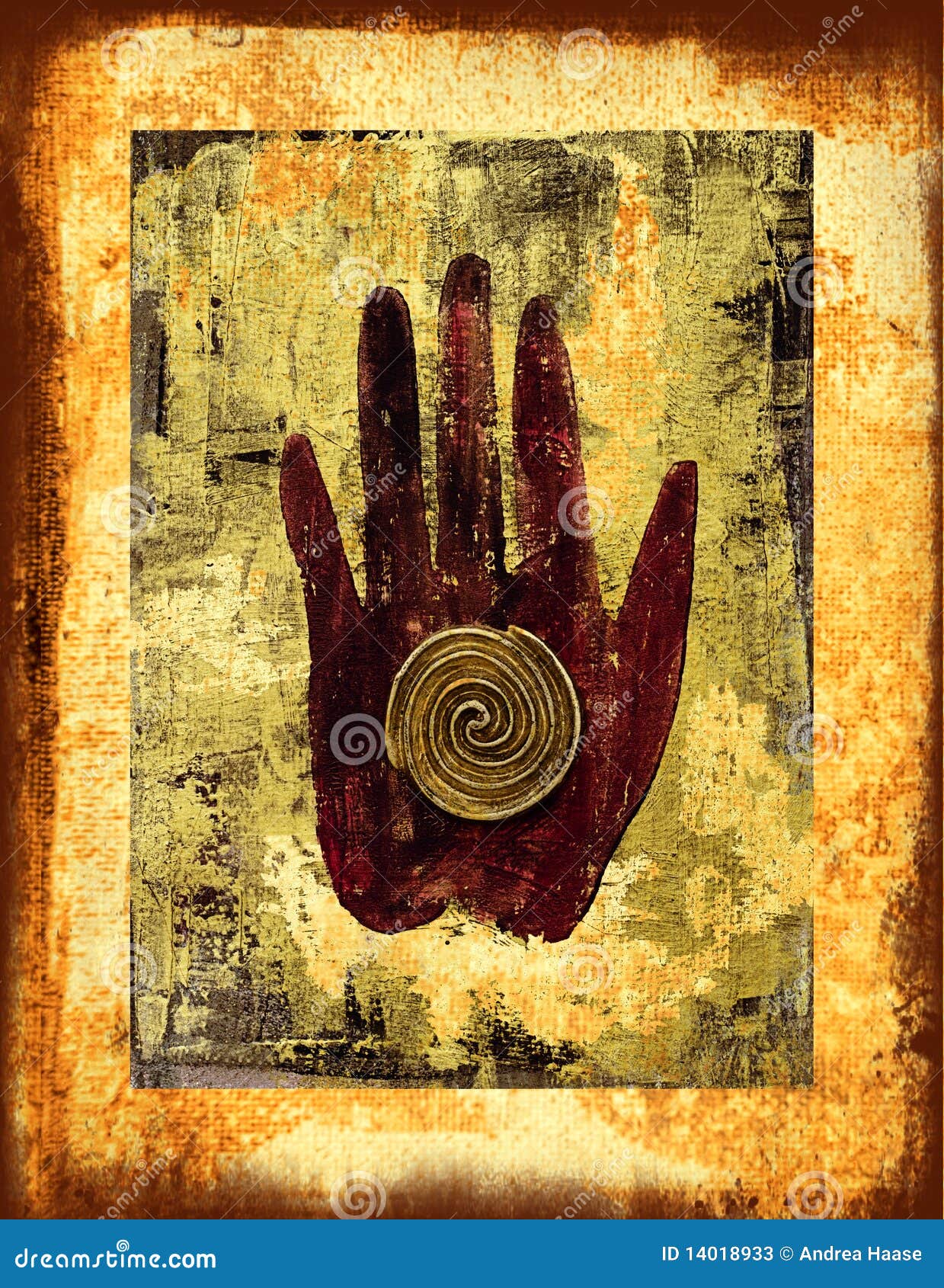 Hand collage artwork stock illustration. Illustration of purple - 14018933