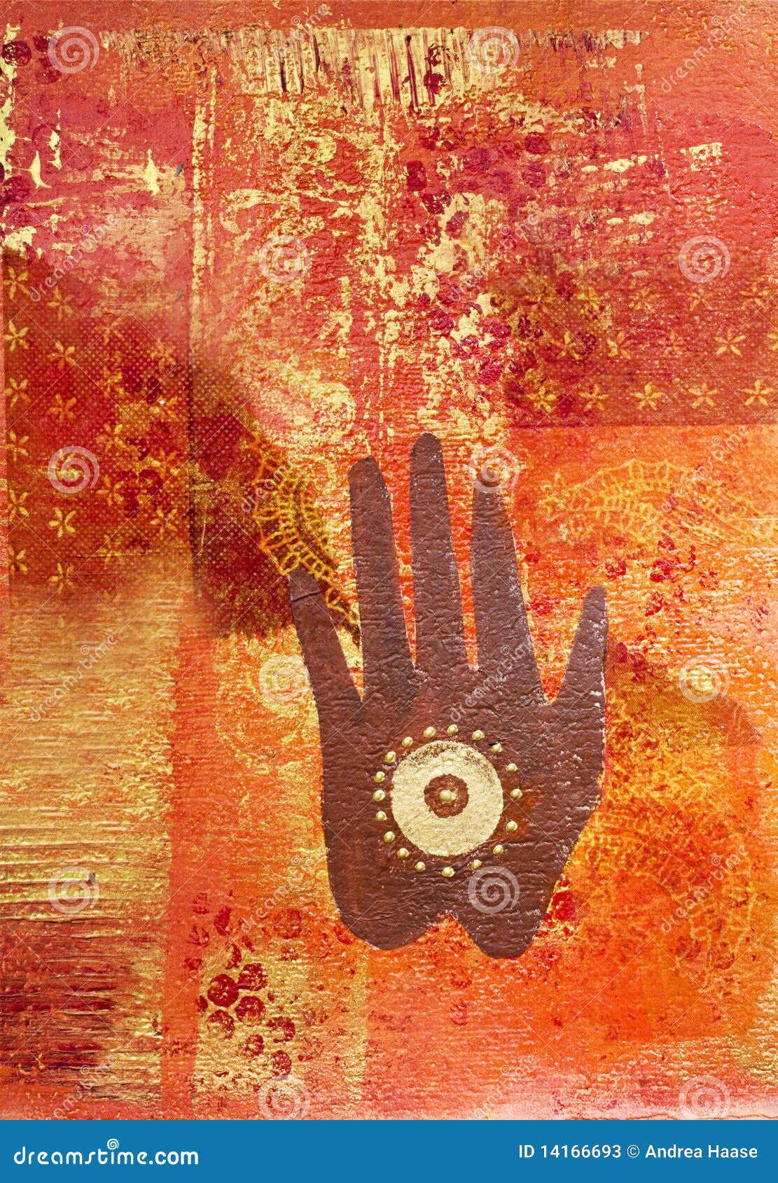 Hand collage artwork stock illustration. Illustration of brown - 14166693