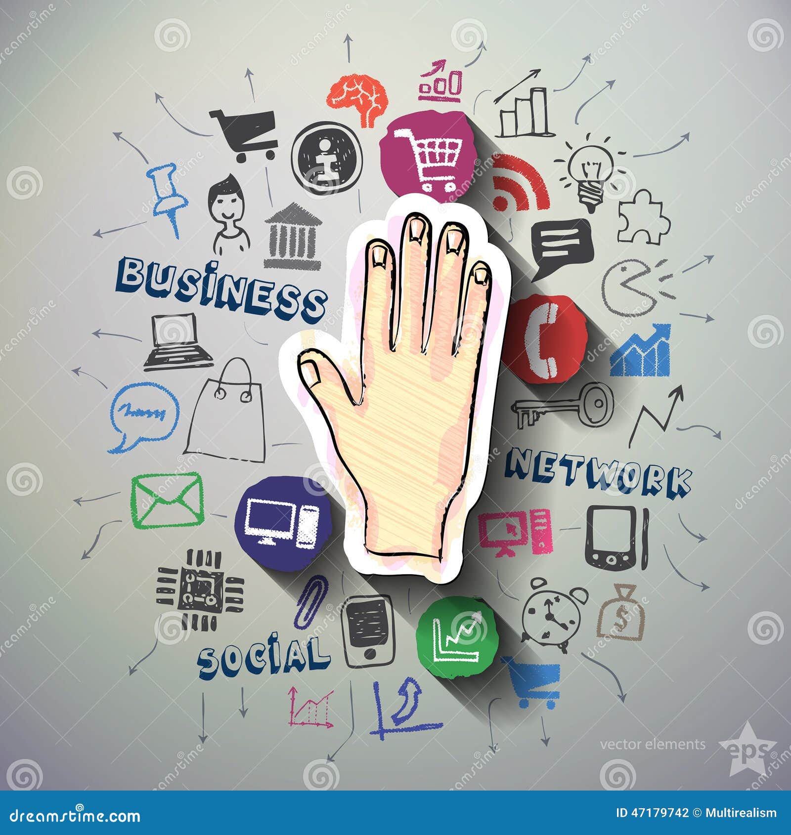 Hand Collage Artwork Royalty-Free Stock Photo | CartoonDealer.com #13989075