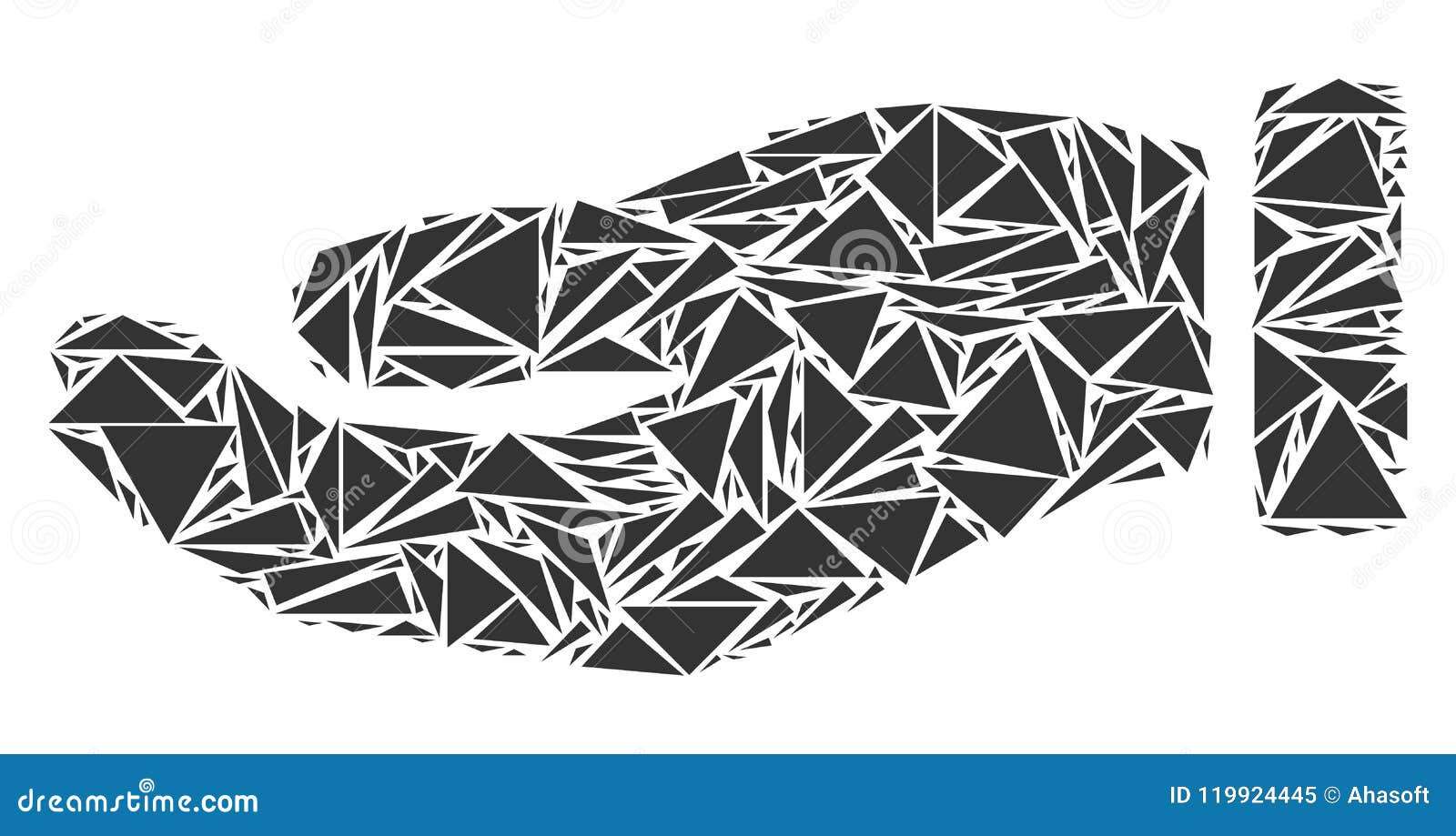 Hand Collage of Triangles stock vector. Illustration of puzzle - 119924445