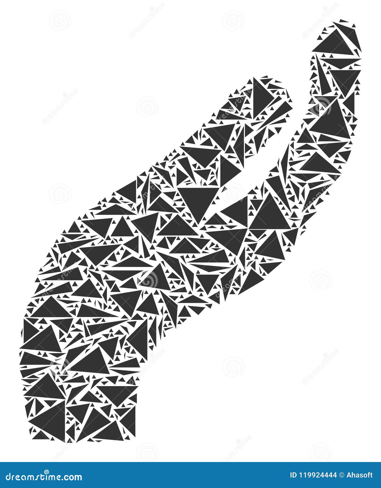 Hand Collage of Triangles stock vector. Illustration of pattern - 119924444