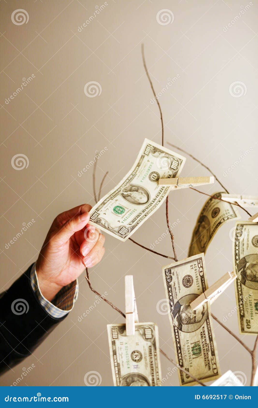 Hand collecting money stock image. Image of invest, interest - 6692517